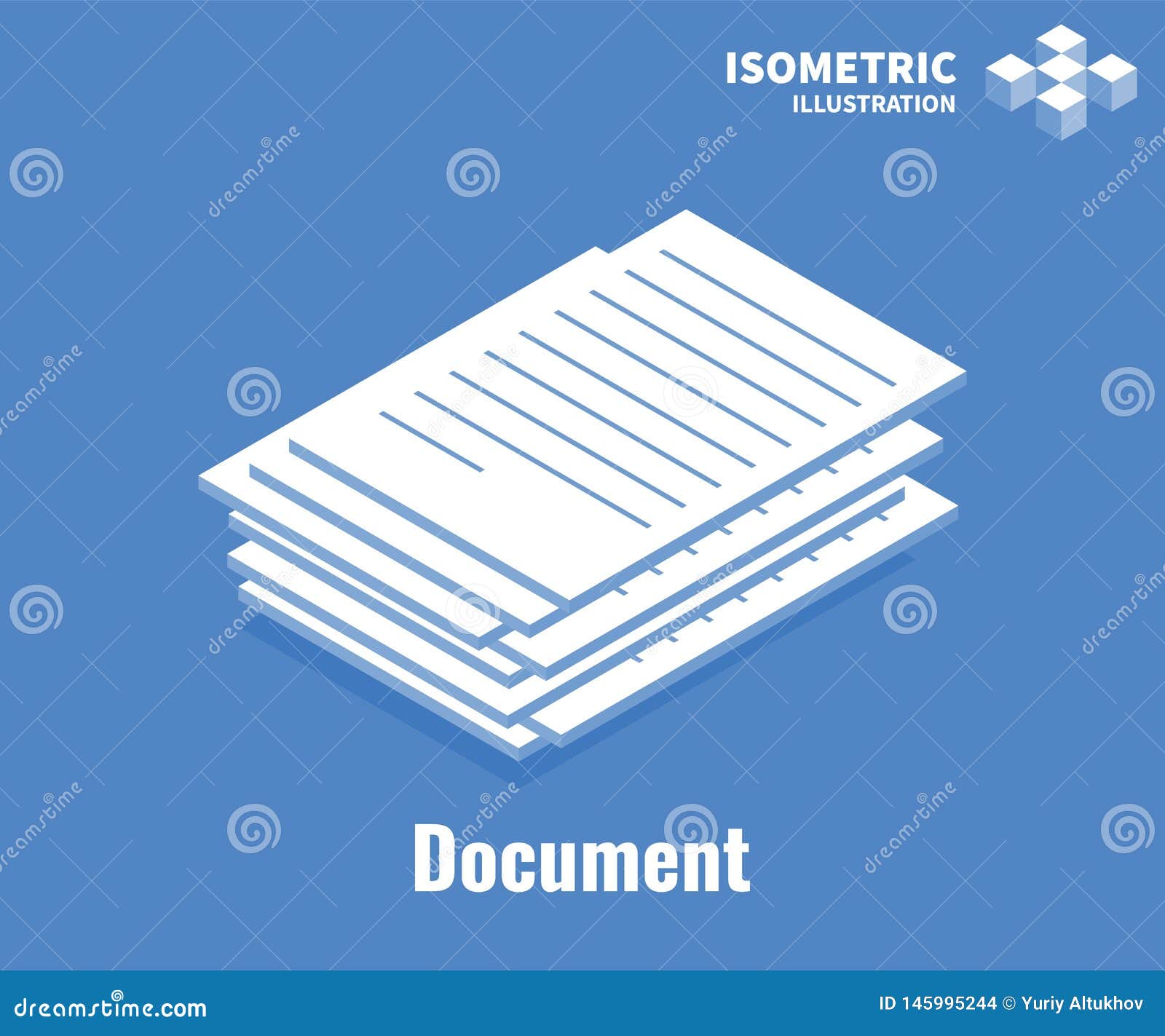 Document Icon. Pile of Documents, Stack of Business Paper. Vector 3D ...