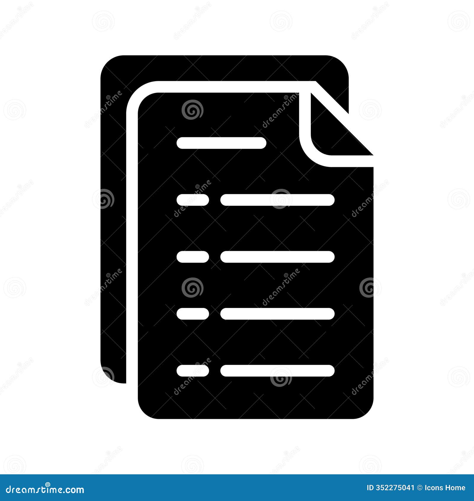 Document Icon Representing Digital File Sharing and Written ...