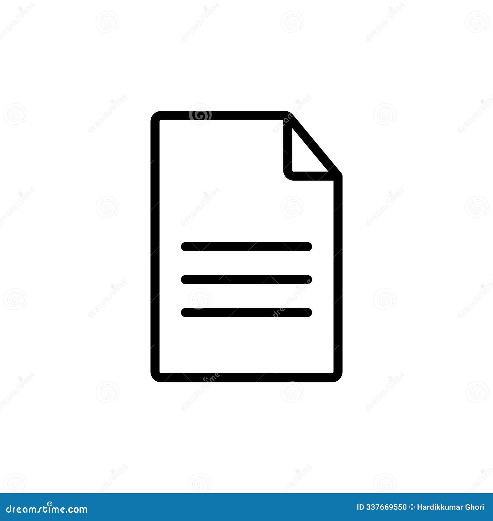 Document Icon Set. Contract or Agreement Copy Paper Vector Symbol. Note ...