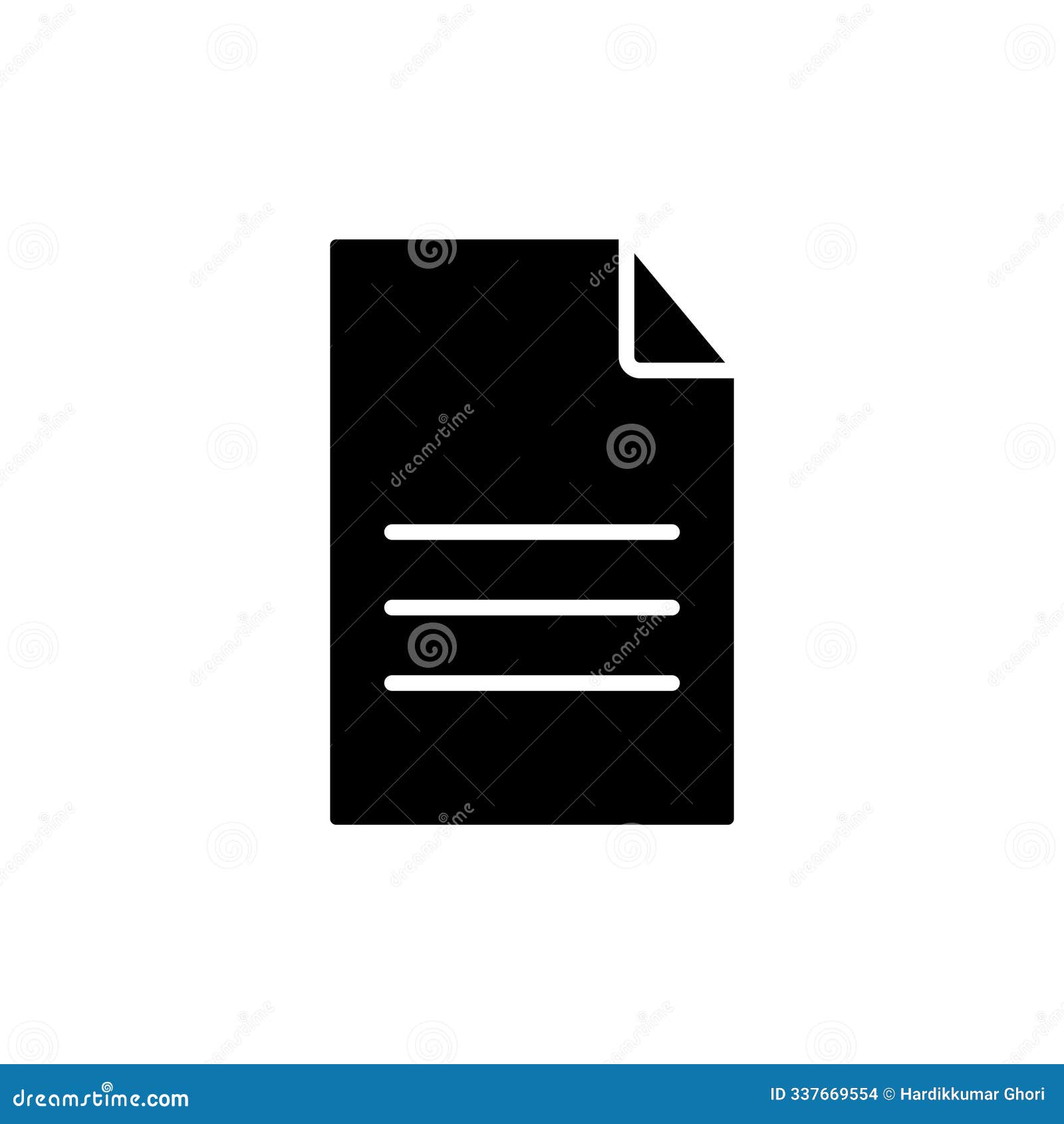 Document Icon Set. Contract or Agreement Copy Paper Vector Symbol. Note ...
