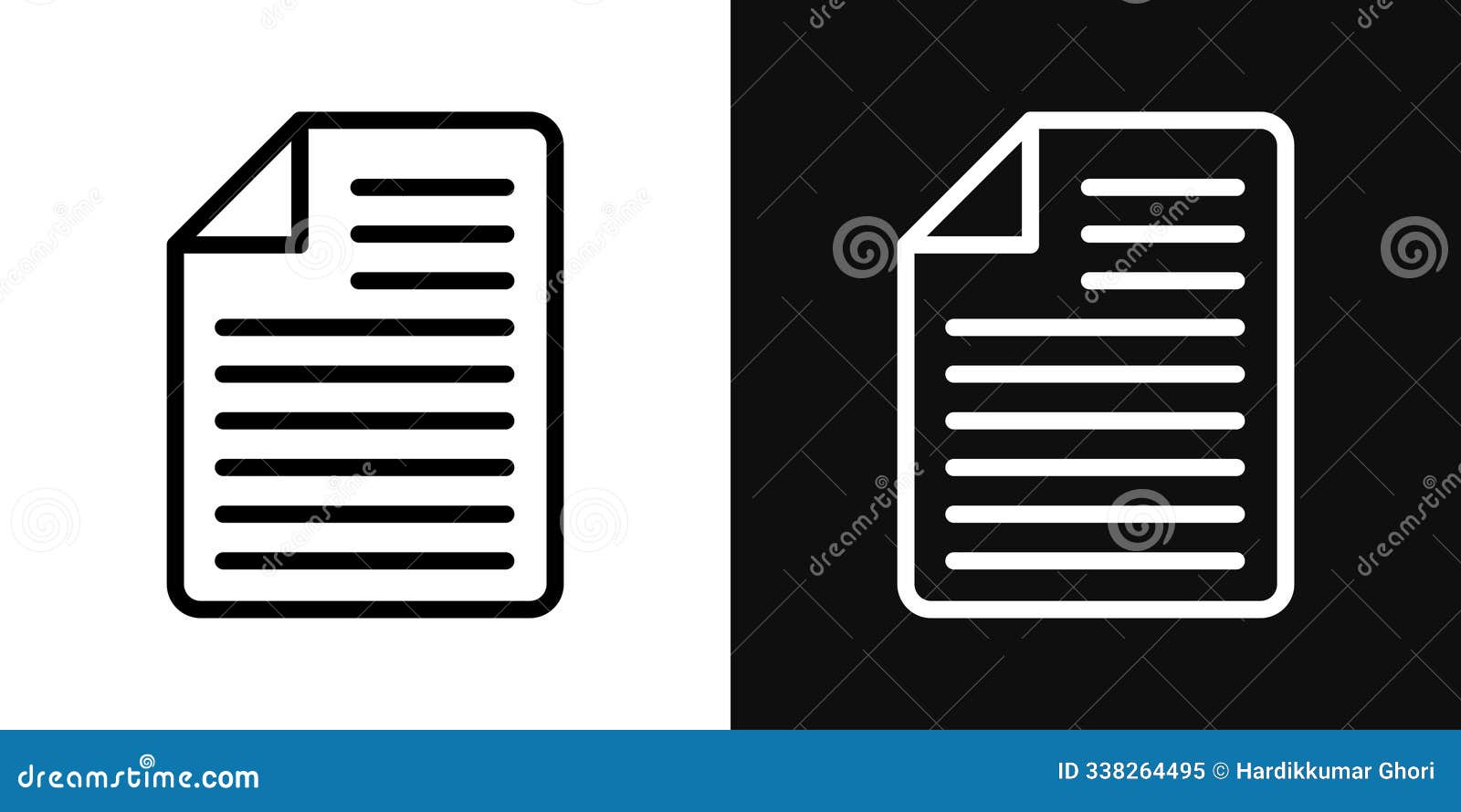 Document Icon Set. Contract or Agreement Copy Paper Vector Symbol. Note ...