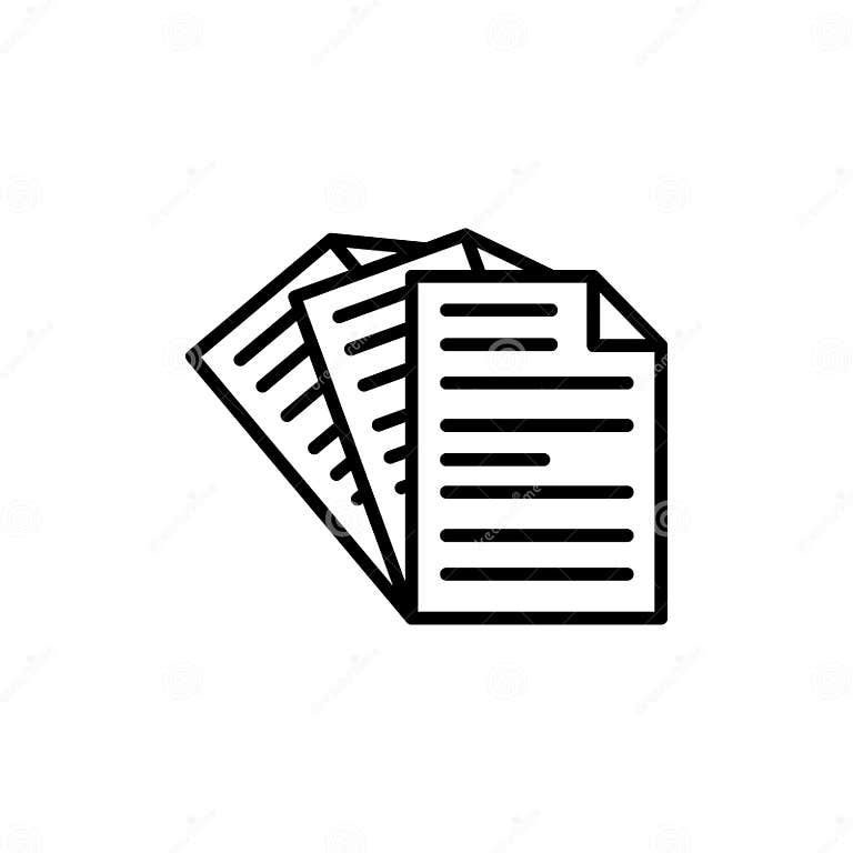 Document icon stock illustration. Illustration of blank - 330249073
