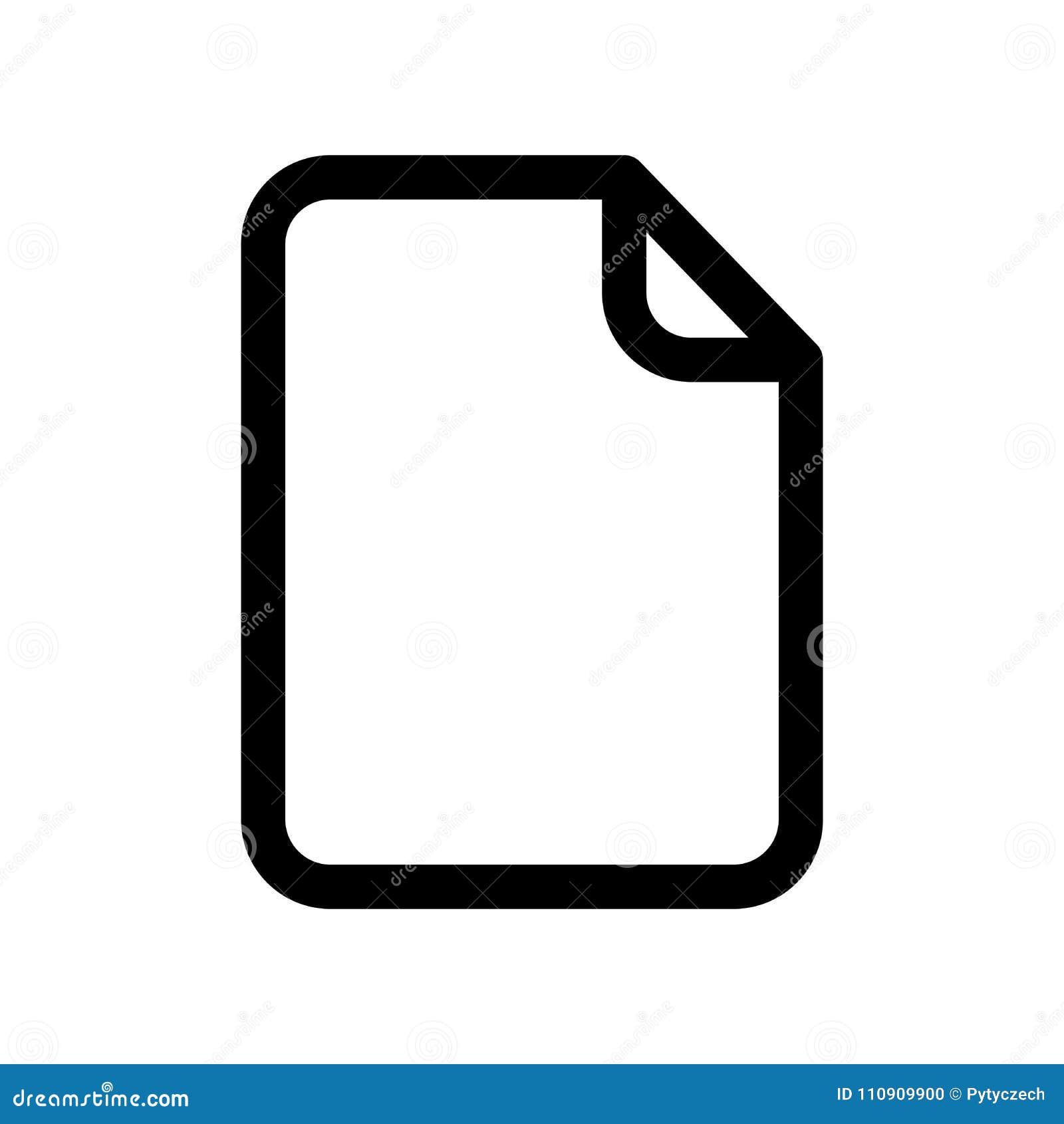 Document Icon. Sheet of Blank Paper. Outline Modern Design Element ...