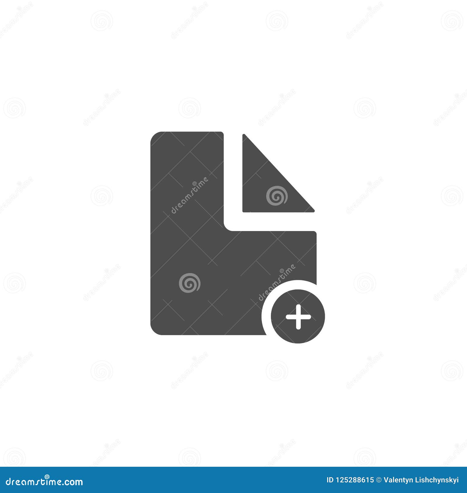 Document Add Icon. Simple Cool Icon Isolated on White Stock ...