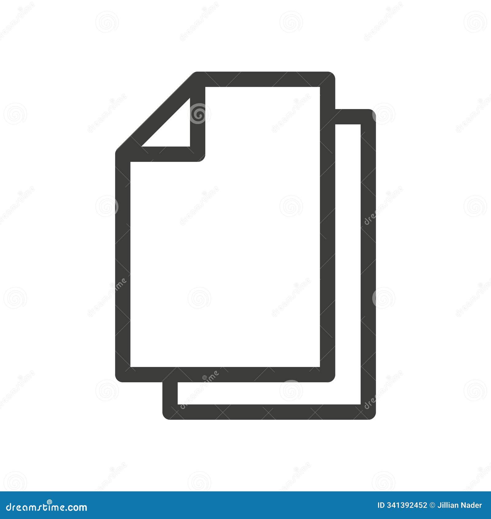 Document Icon Simple Outline Vector Logo Stock Vector - Illustration of ...
