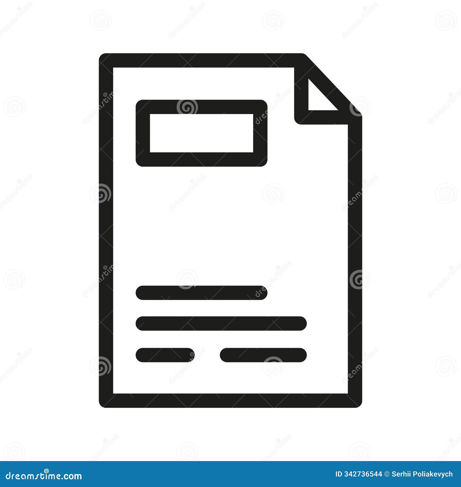 Document Icon. Simple Form Layout. Paper Sheet Design. Vector Graphic ...