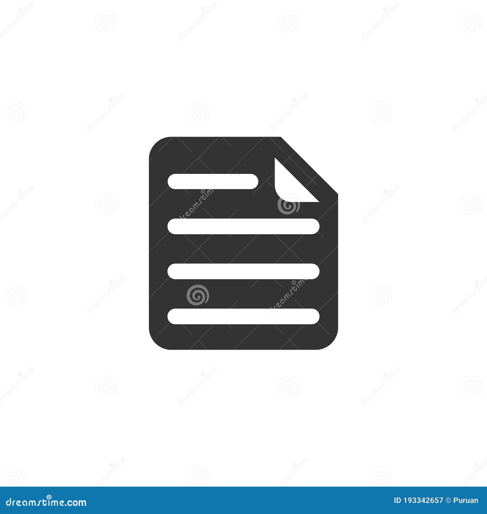 BW Icons - Document symbol stock vector. Illustration of contract ...