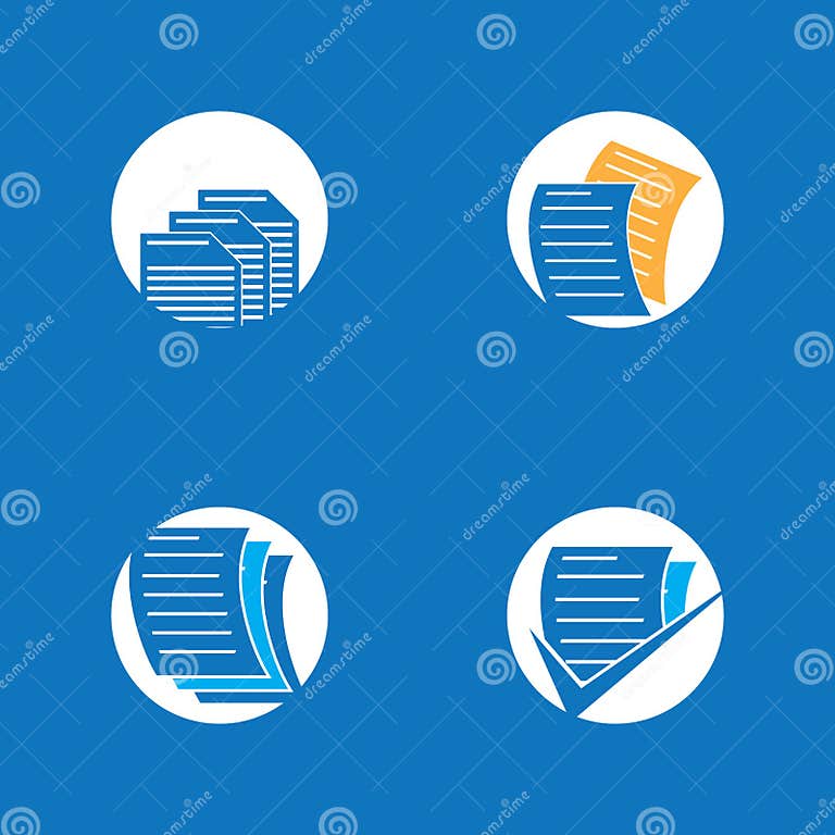 Document Icon and Symbol Vector Template Illustration Stock Vector ...