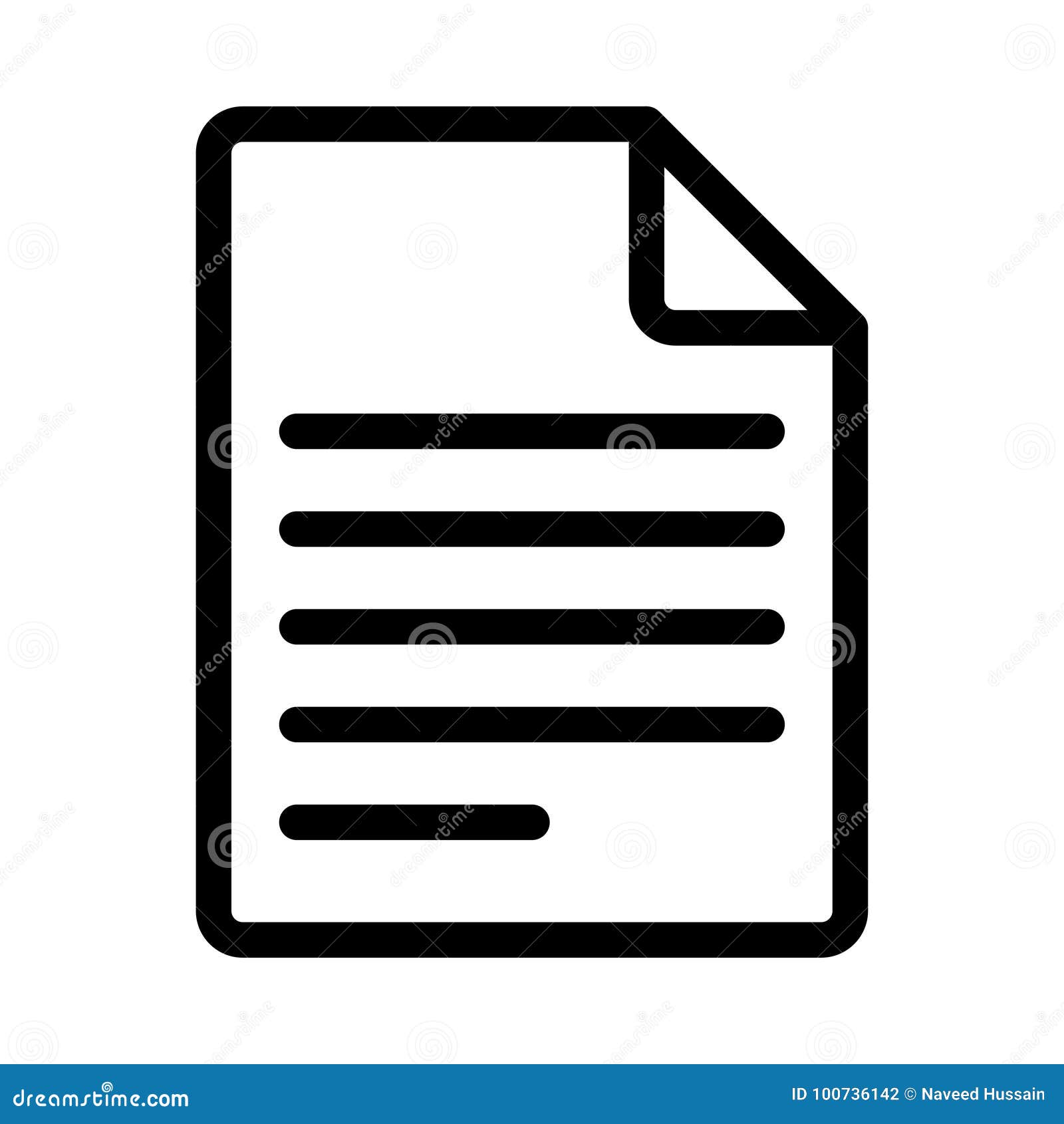 Document Icon Vector Flat Illustration. Isolated Documents Symbol ...