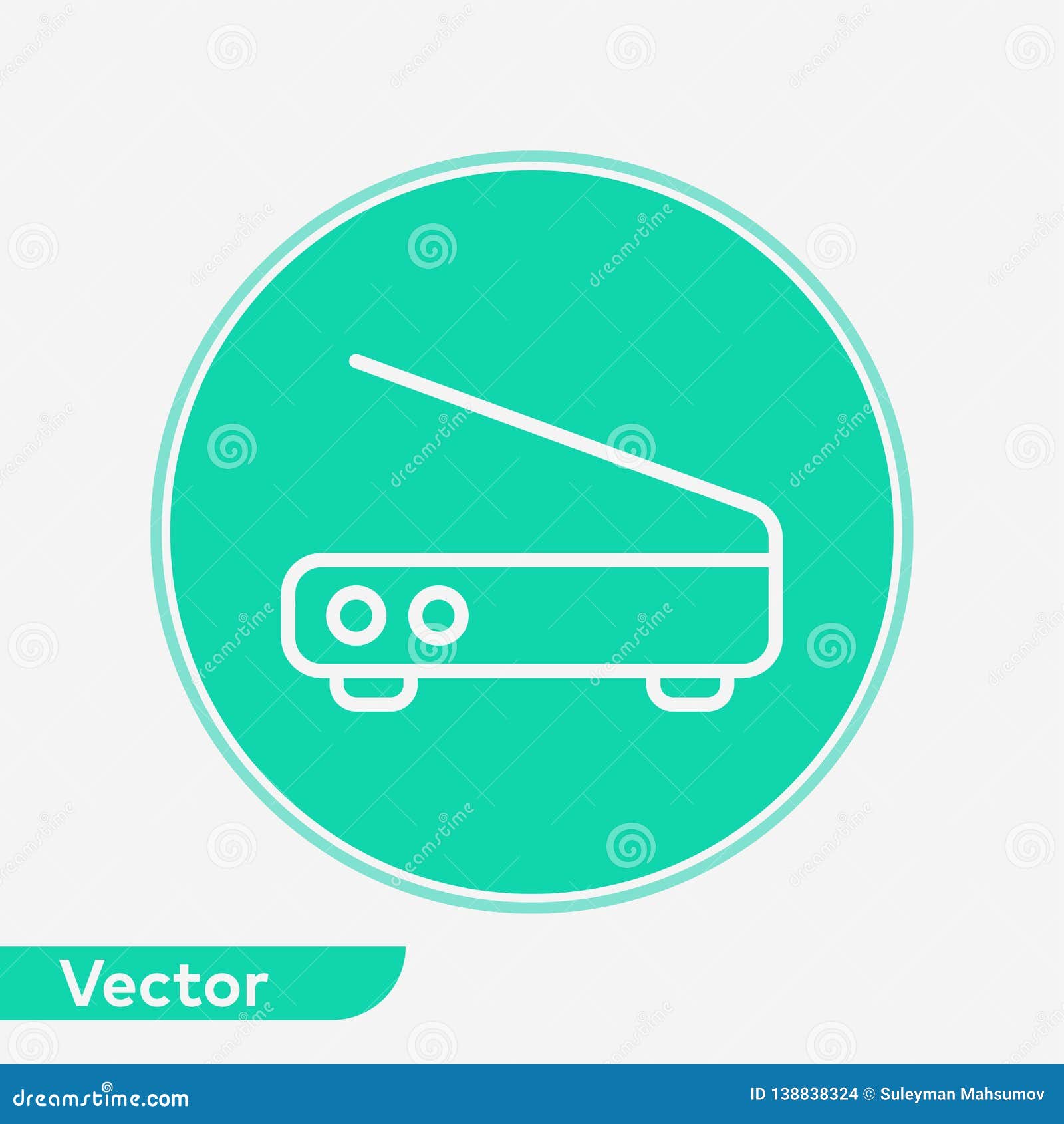 Document Scanner Vector Icon Sign Symbol Stock Vector - Illustration of ...