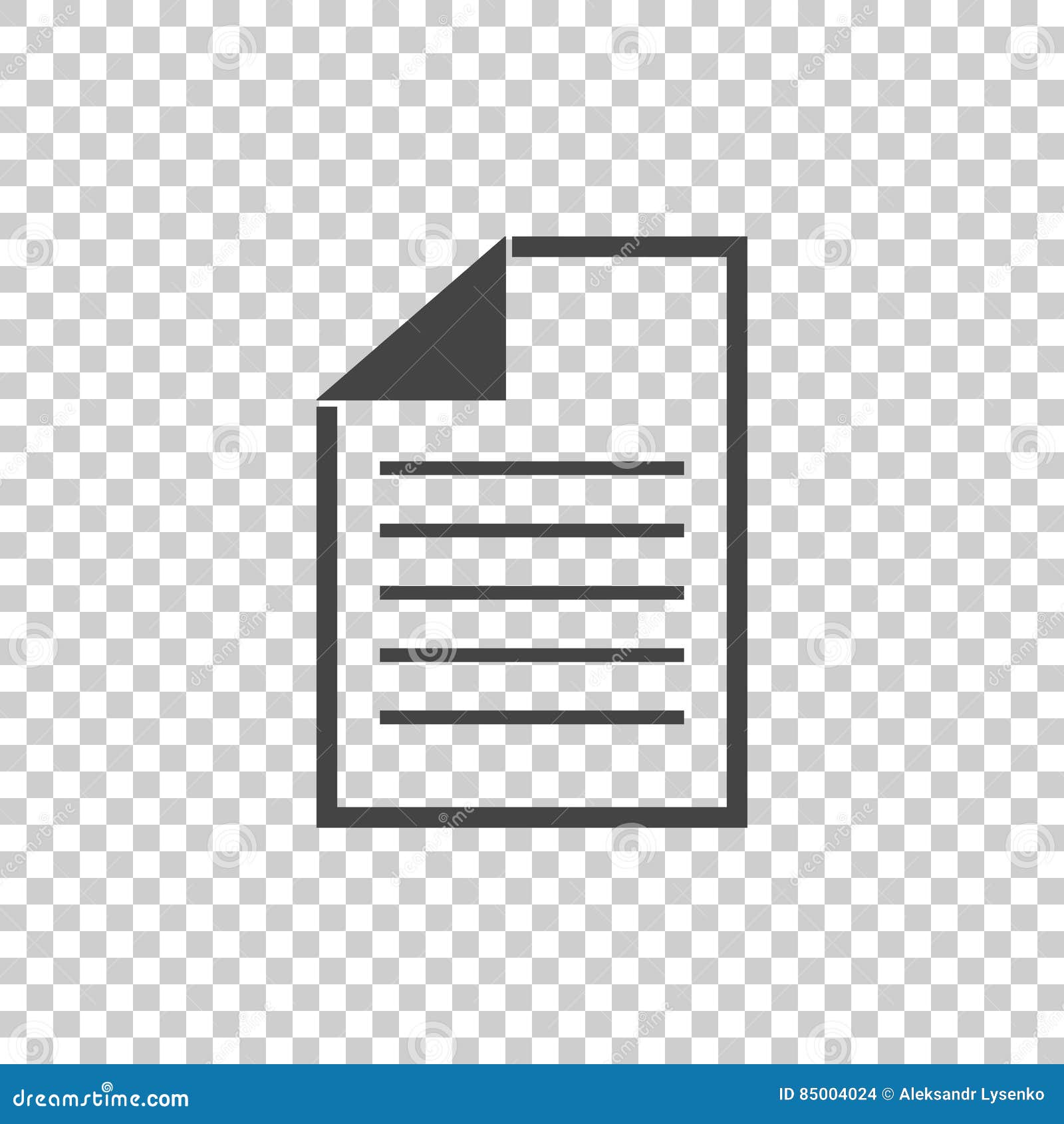 Document Icon Vector Flat Illustration. Stock Vector - Illustration of ...