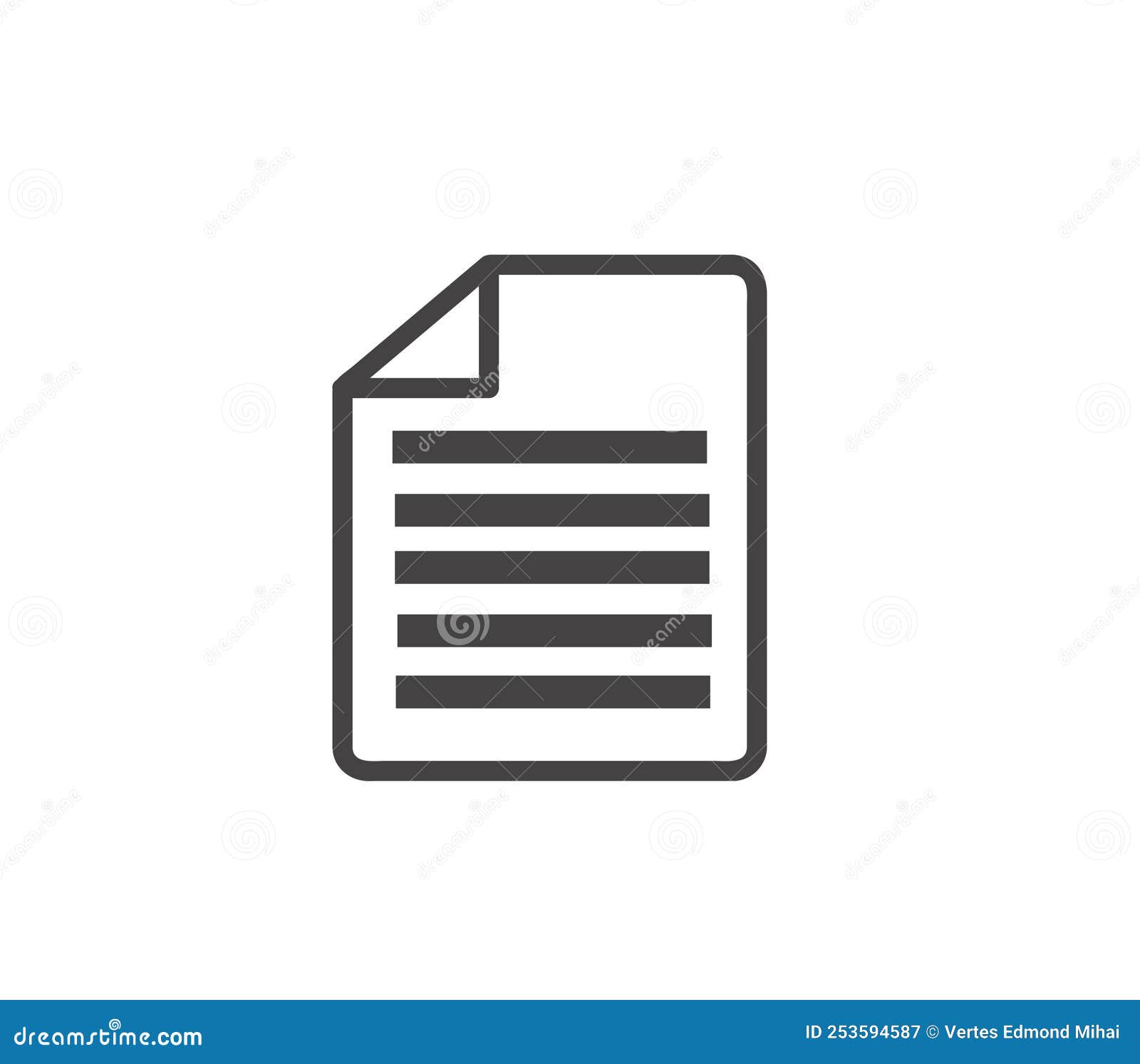 Document Icon Vector Illustration Stock Vector - Illustration of form ...