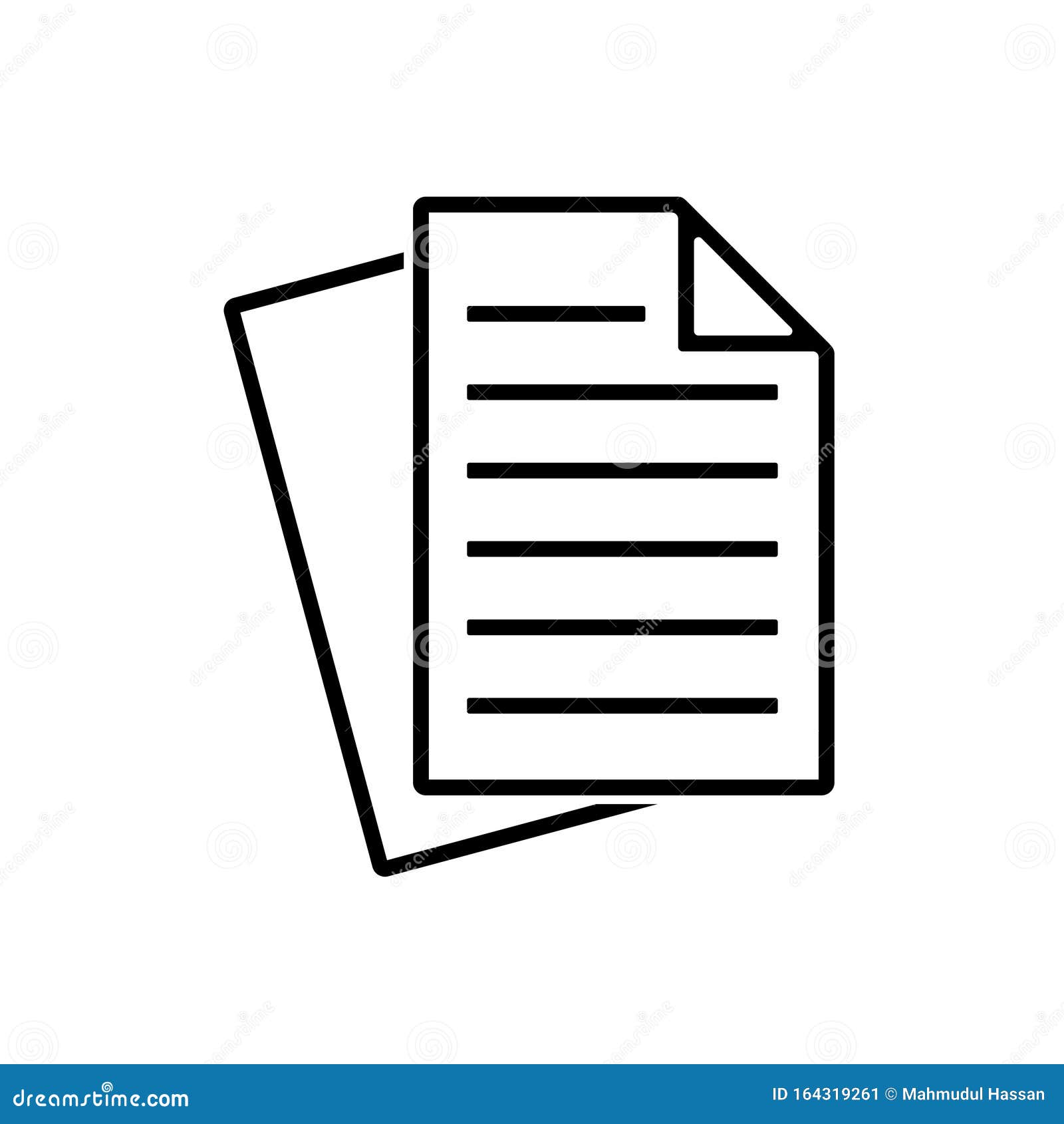 Document Icon Vector Illustration Design, Flat Paper Icon - Vector ...