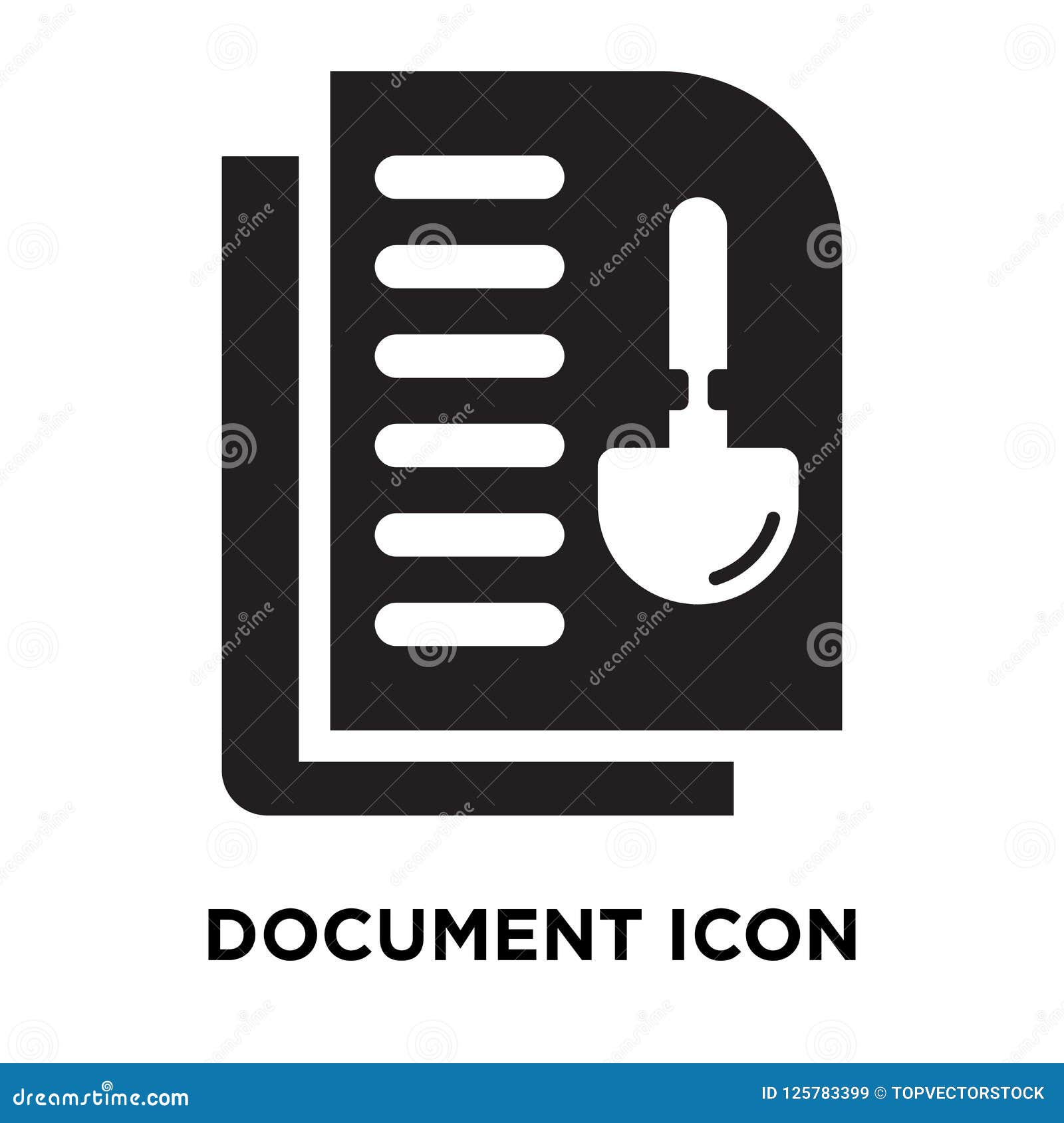 Document Icon Vector Isolated on White Background, Logo Concept Stock ...