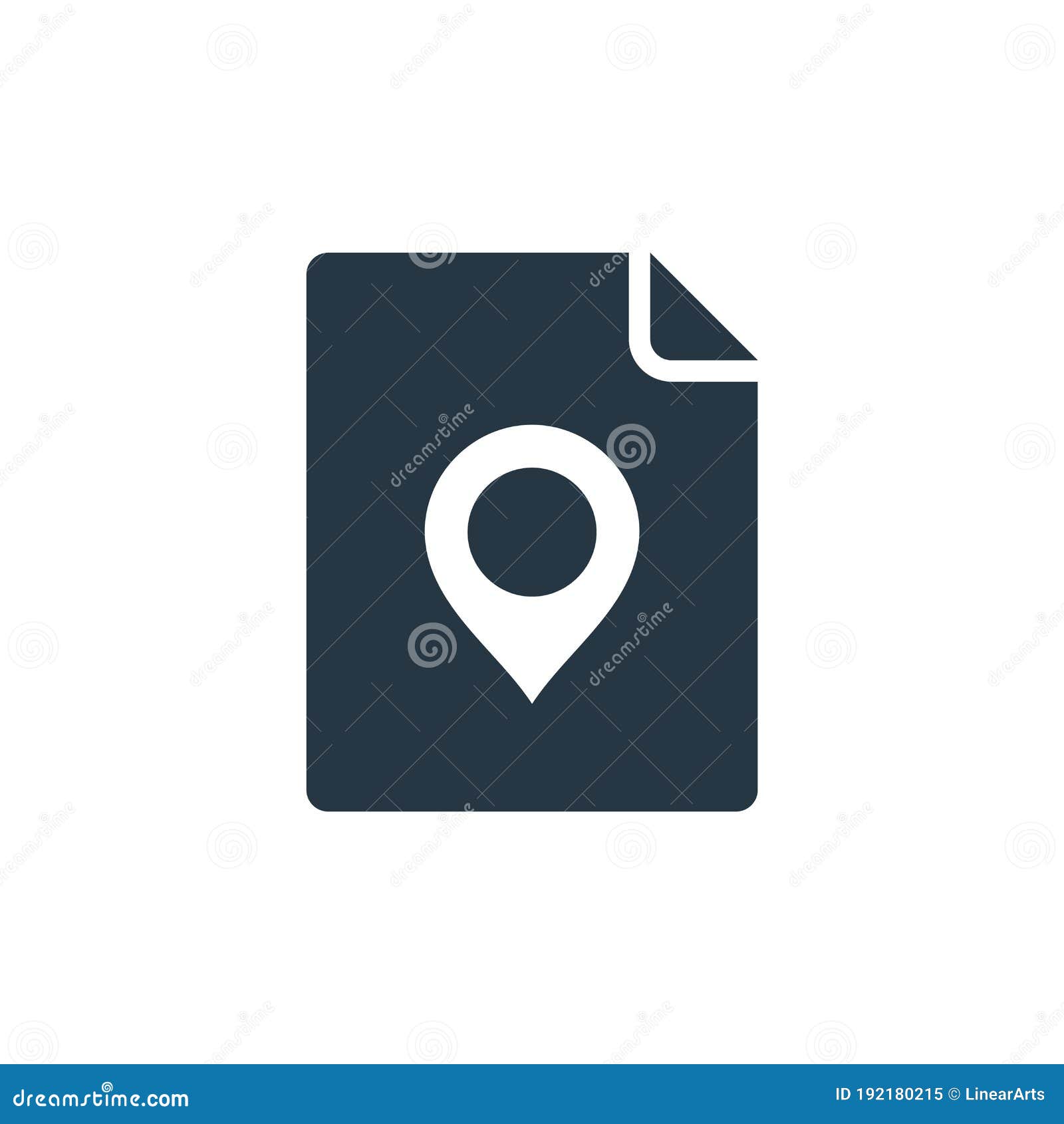 Document Icon Vector from Maps and Navigation Concept. Thin Line ...