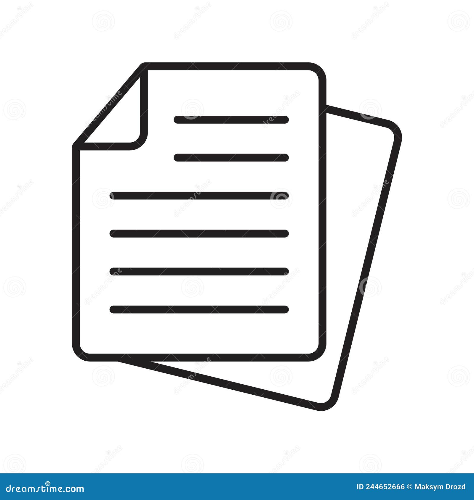 Document Icon Vector. Simple Flat Symbol Stock Vector - Illustration of ...