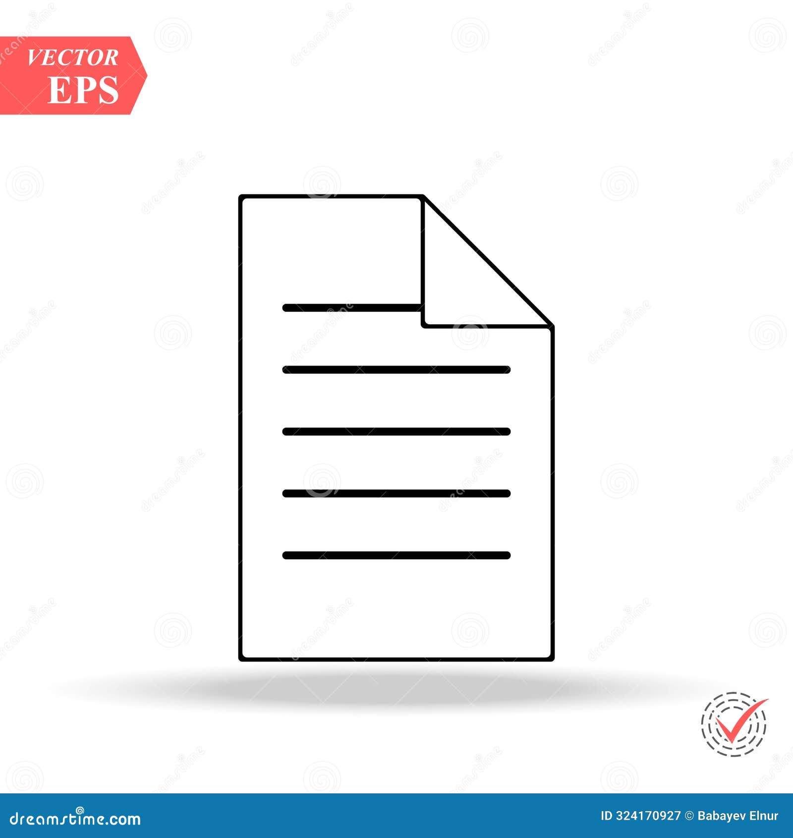 Document Icon Vector. Simple Flat Symbol. Perfect Black Pictogram ...