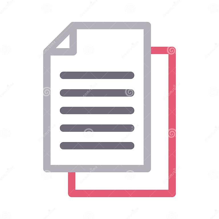 Document color line icon stock illustration. Illustration of icon ...