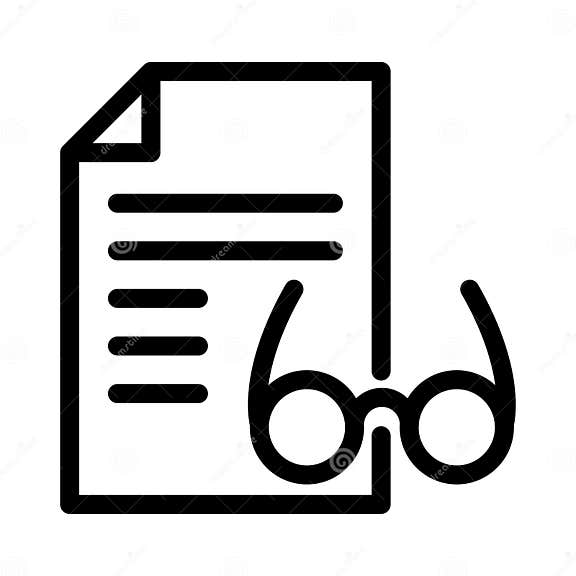 Document Vector Thin Line Icon Stock Vector - Illustration of premium, information: 164755091