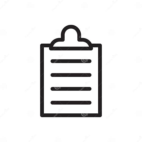 Document Vector Thin Line Icon Stock Vector - Illustration of icon, paper: 180043605