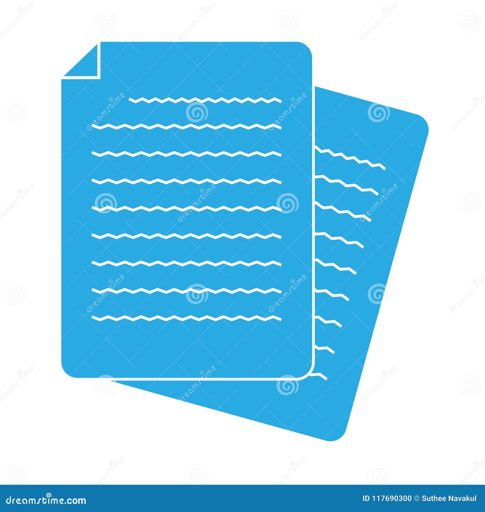 Document Icon on White Background. Flat Style. Document Sign Stock ...