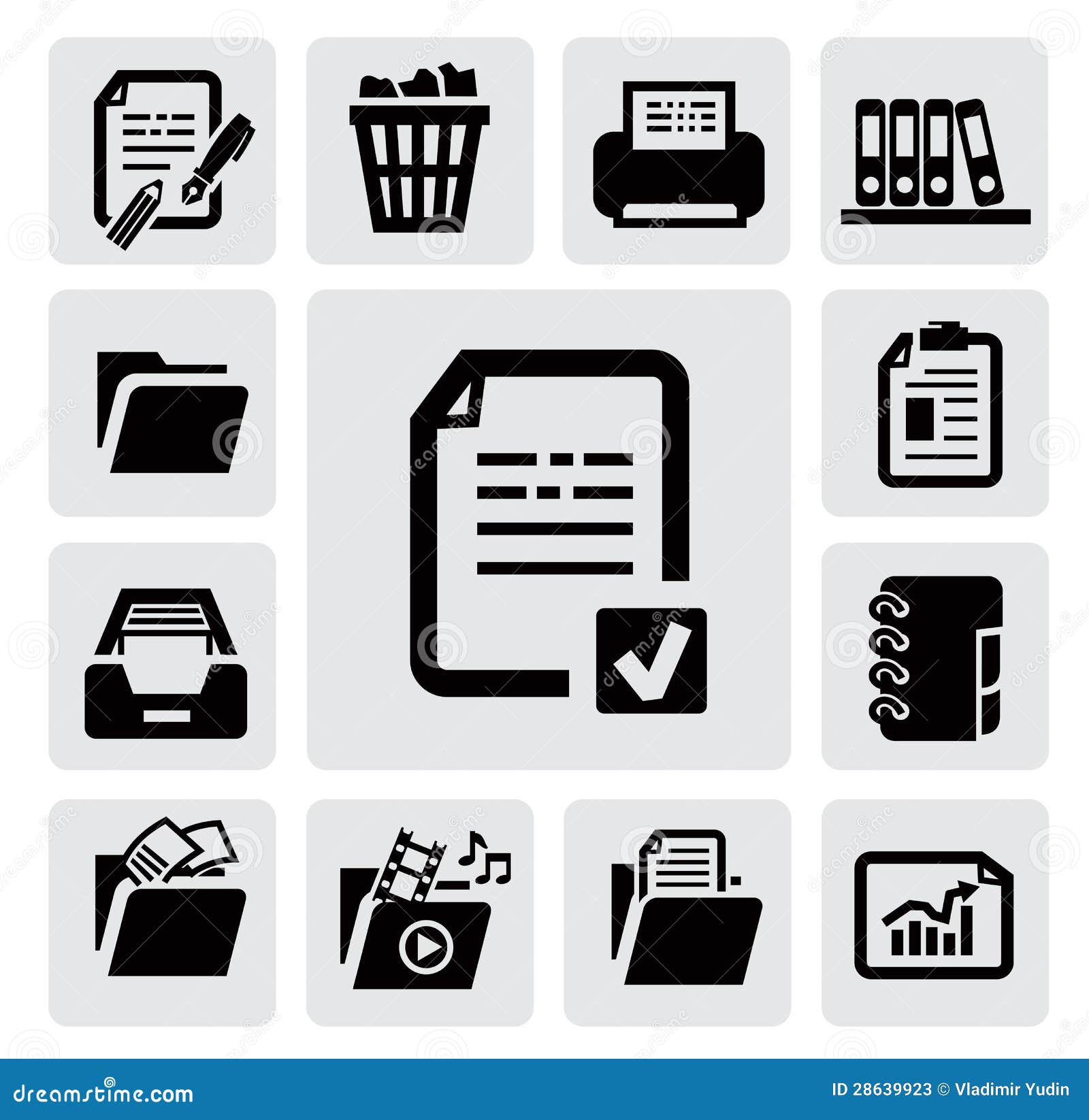 Document Icons. File With Chart Graph. Vector Illustration ...