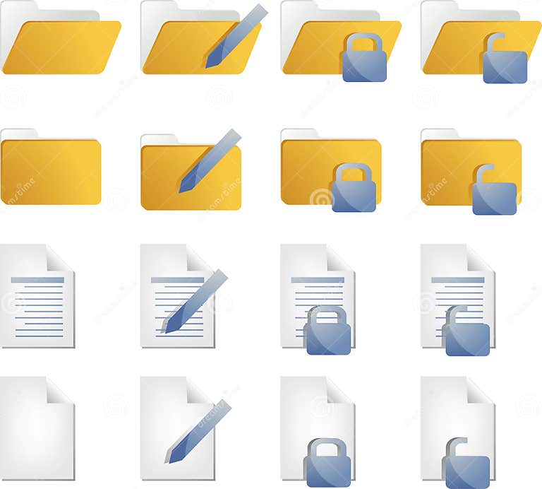 Document icons stock vector. Illustration of fetch, open - 9341800