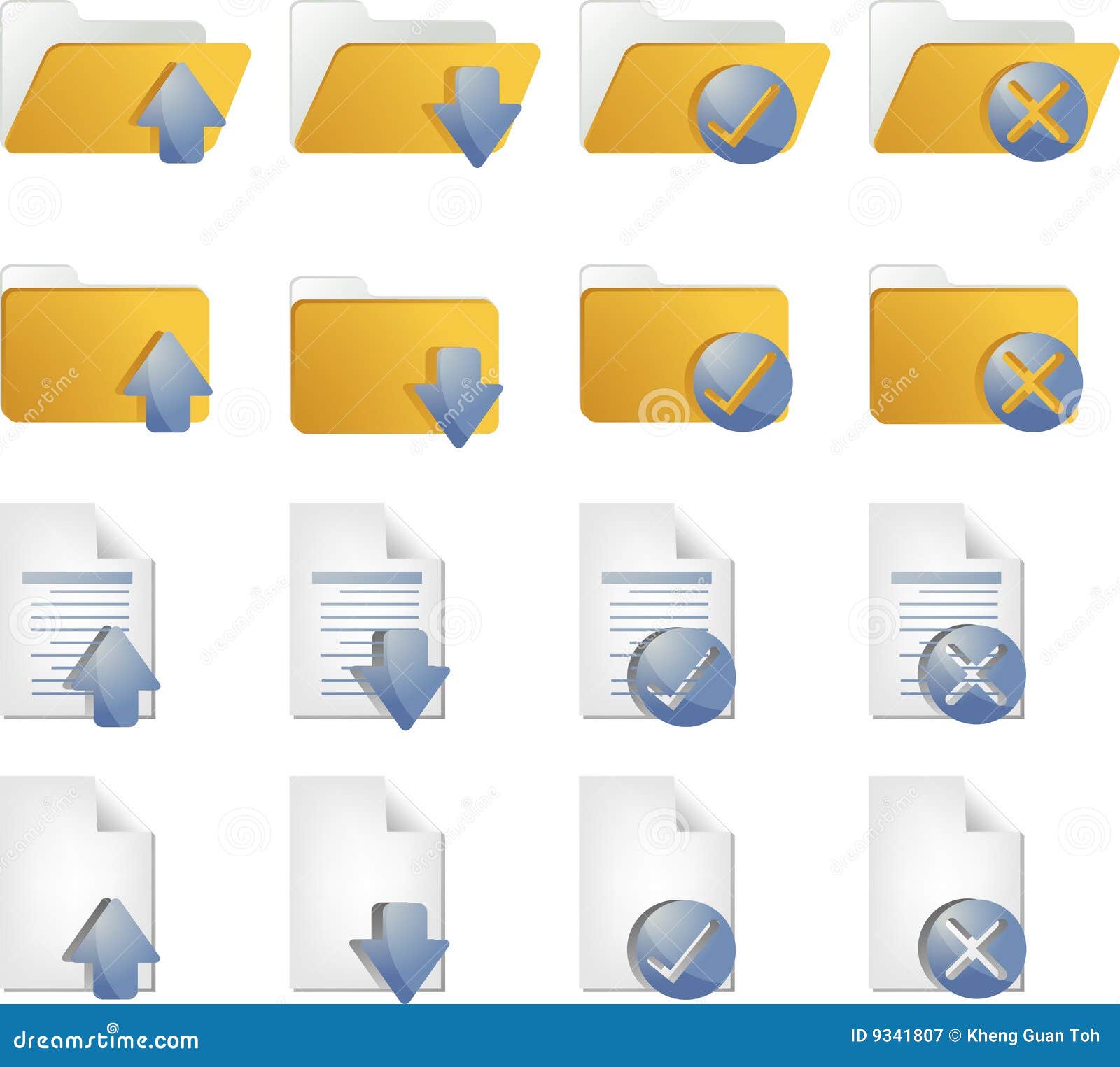 Document icons stock vector. Illustration of file, text - 9341807