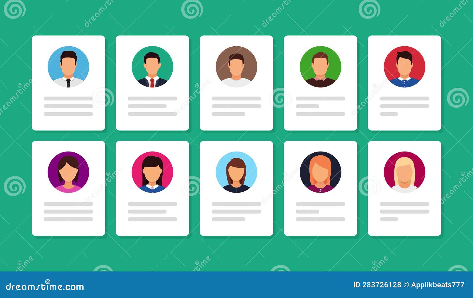 Document ID with Person Photo. Vector Icon in Flat Stock Vector ...