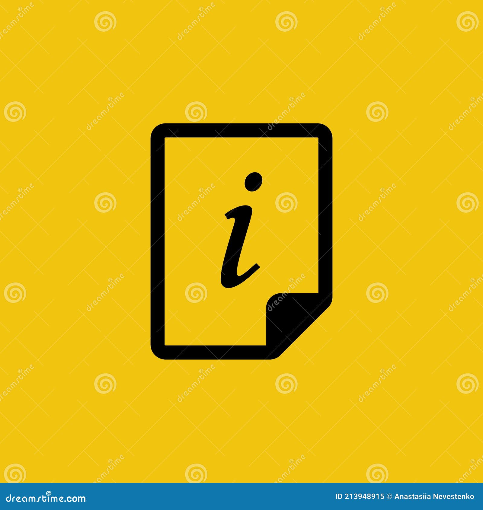 Document Information Glyph Icon. Reference Black Silhouette Stock ...