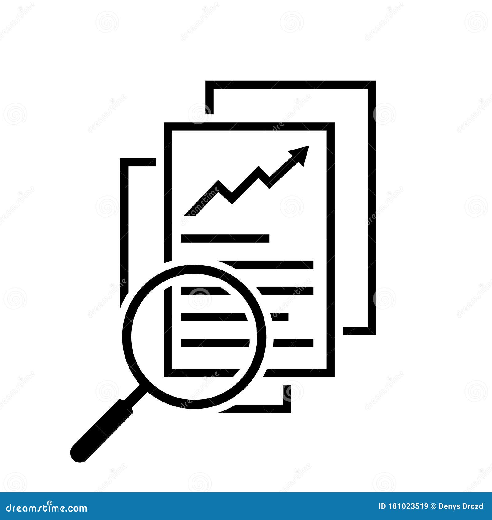 Document Inspection Vector Icon. Audit Illustration Sign. Contract ...