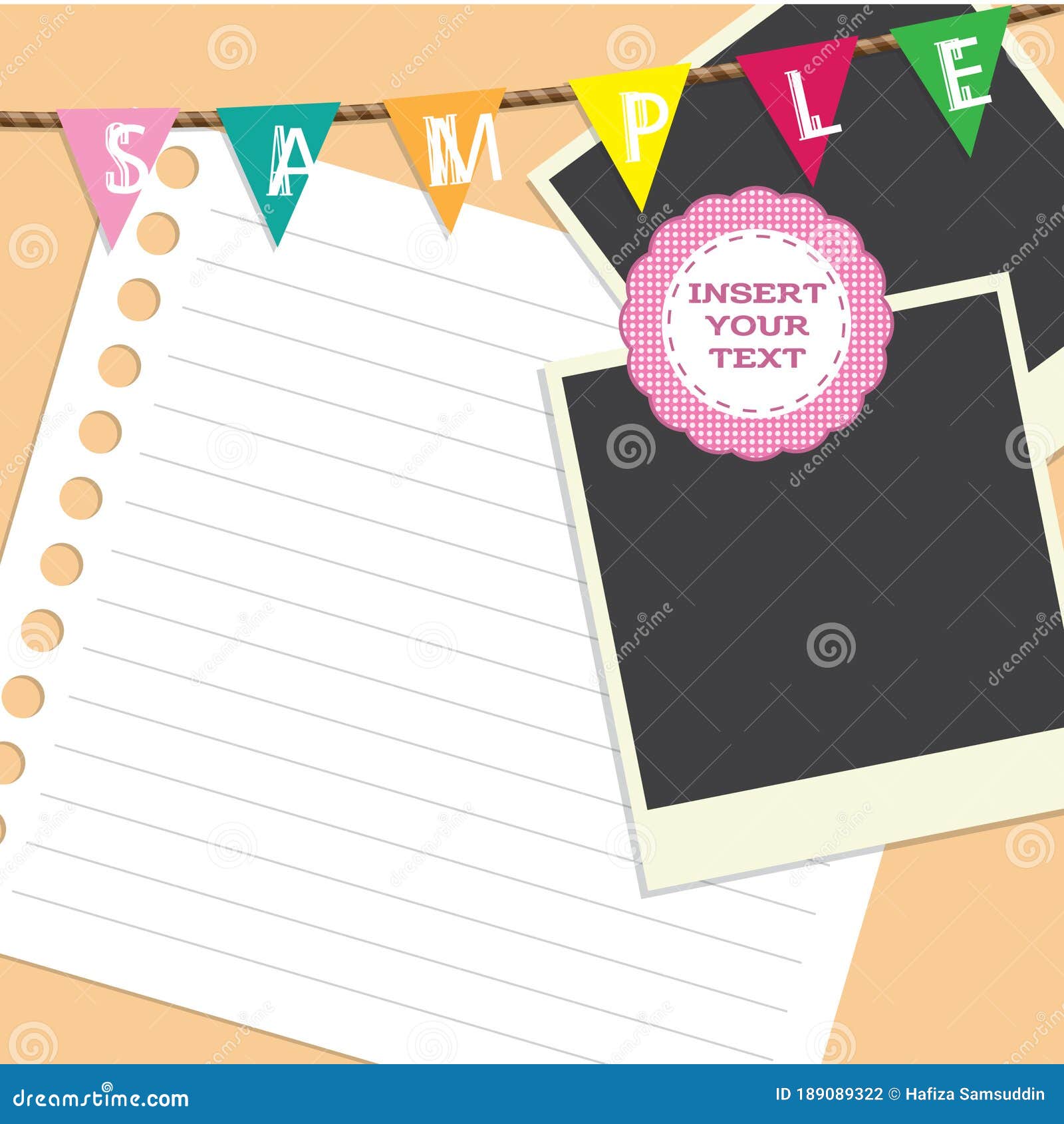 Document and Instant Photographs Template. Vector Illustration ...