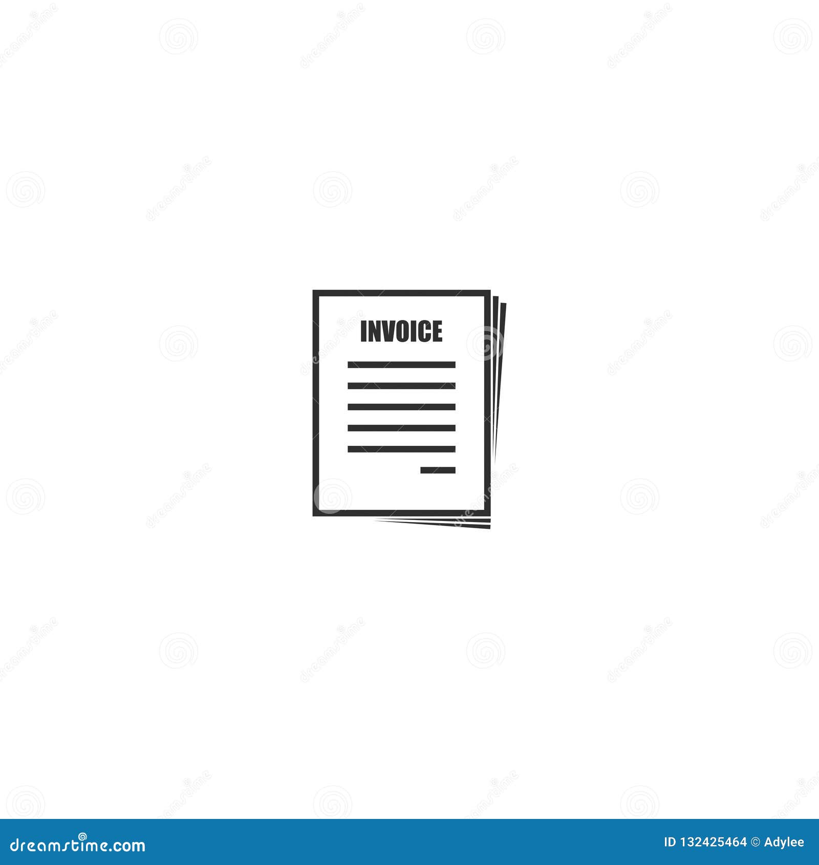 Document Invoice Icon Outline Style Isolated 8 Stock Photo ...