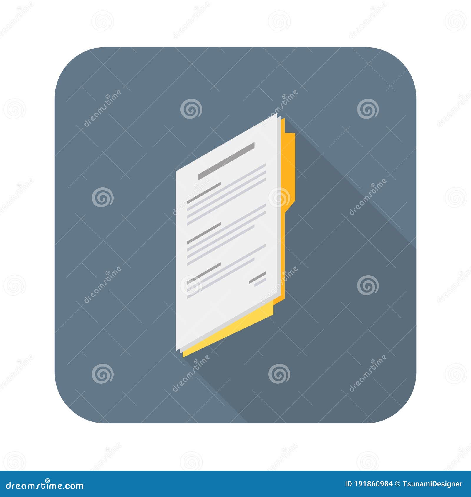 Document Isometric Right View Icon Vector Isometric Stock Vector ...
