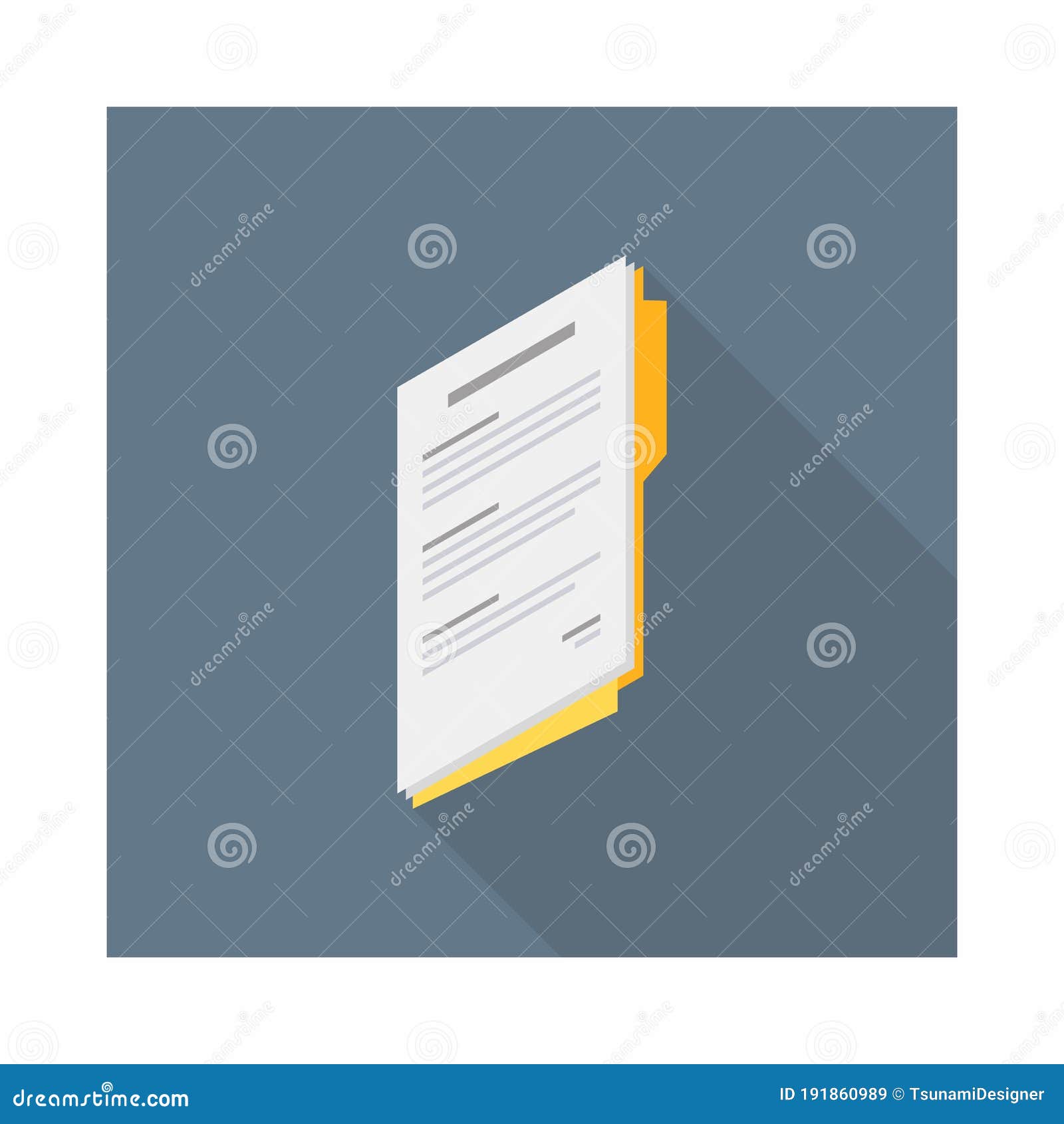 Document Isometric Right View Icon Vector Isometric Stock Vector ...