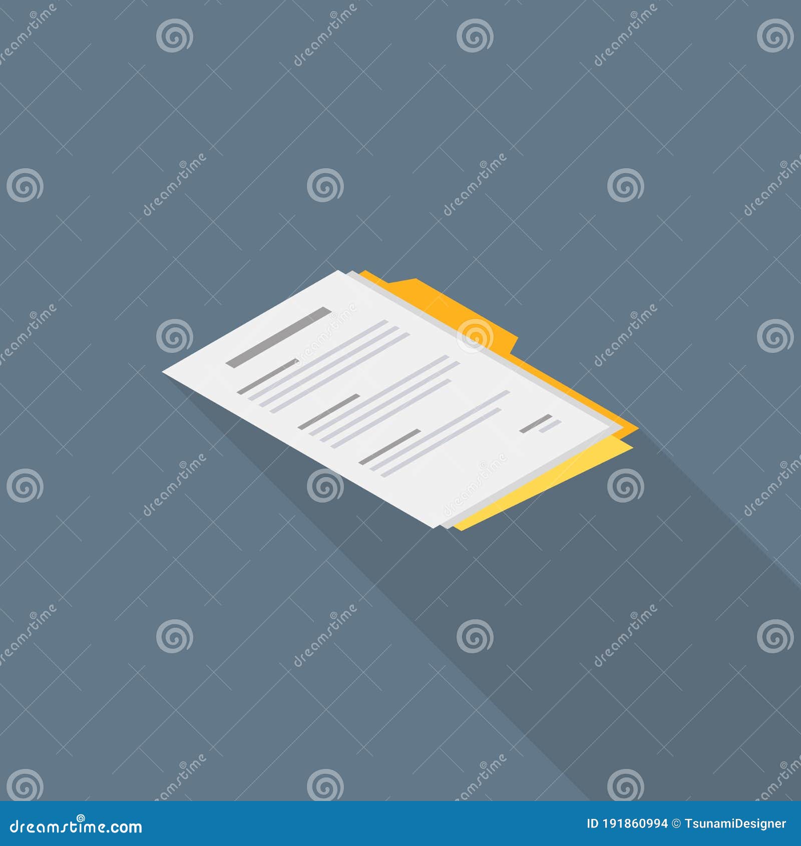 Document Isometric Right View Icon Vector Isometric Stock Vector ...