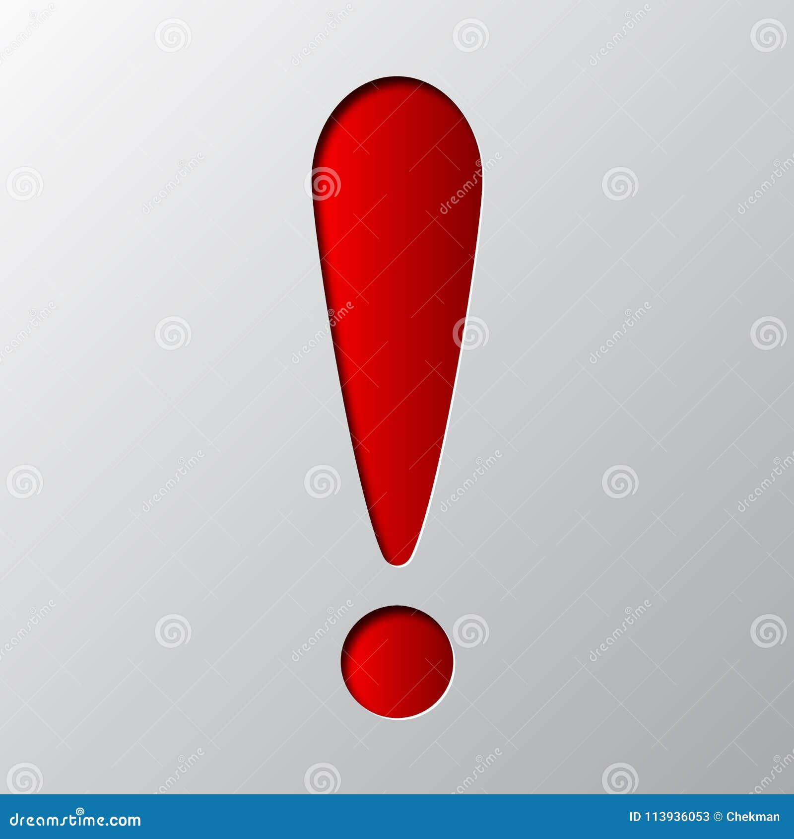 Document Kunst Van Het Rode Uitroepteken Vector Illustratie Vector ...