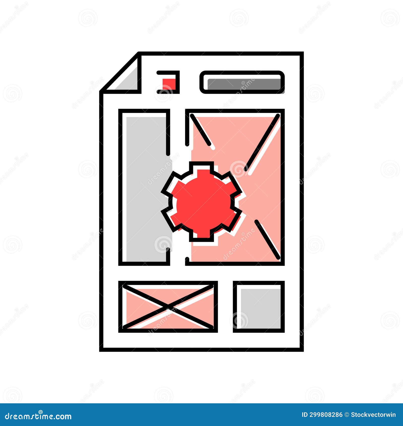 Document Layout Technical Writer Color Icon Vector Illustration Stock ...