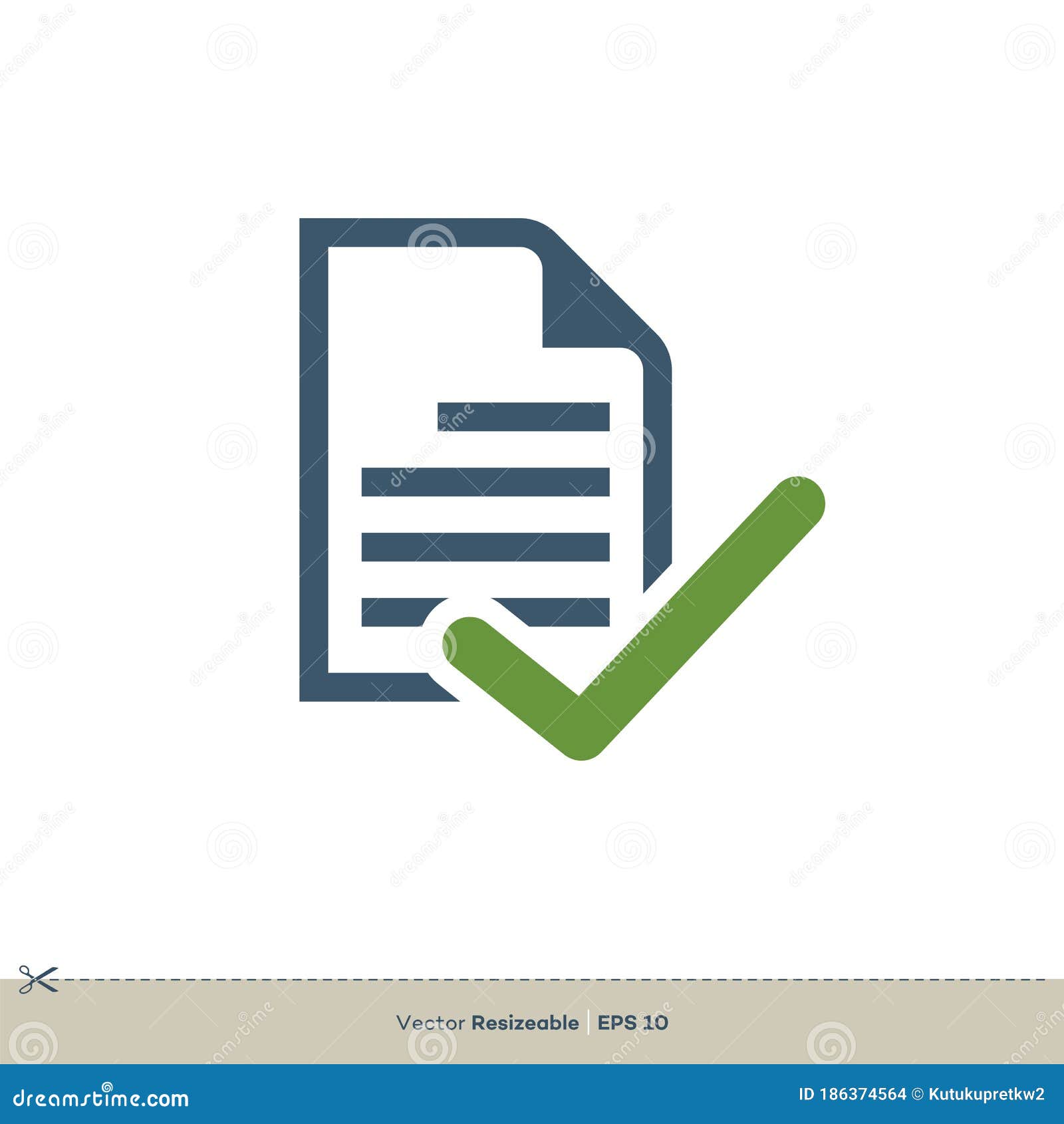 Document Letter Check Mark Vector Logo Template Illustration Design ...