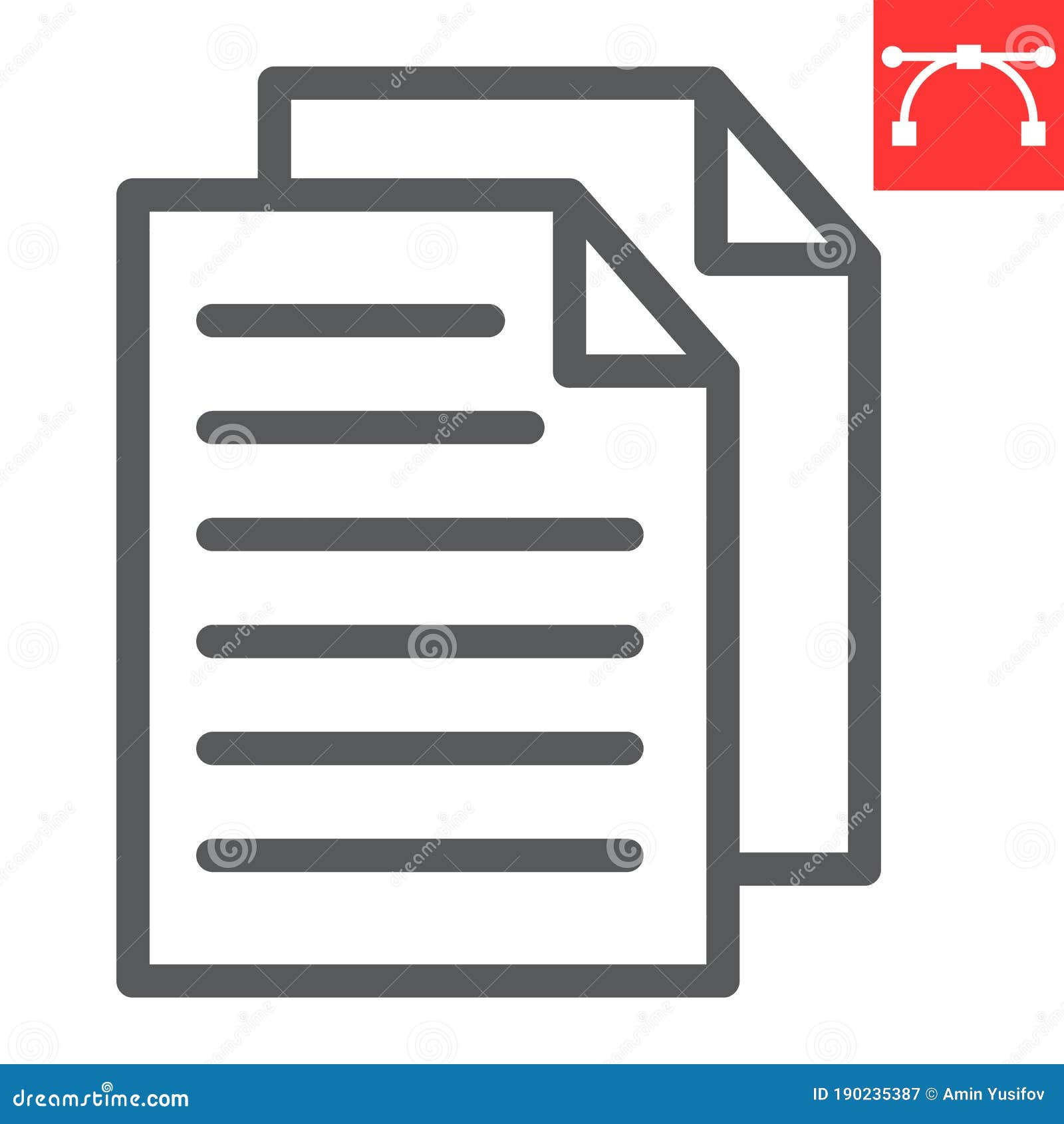 Document Line Icon, Ui and Button, File Sign Vector Graphics, Editable ...