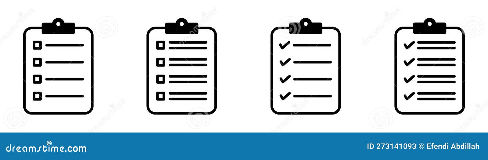 Document Checklist Icon. Form Icon. Vector Illustration Stock Vector ...
