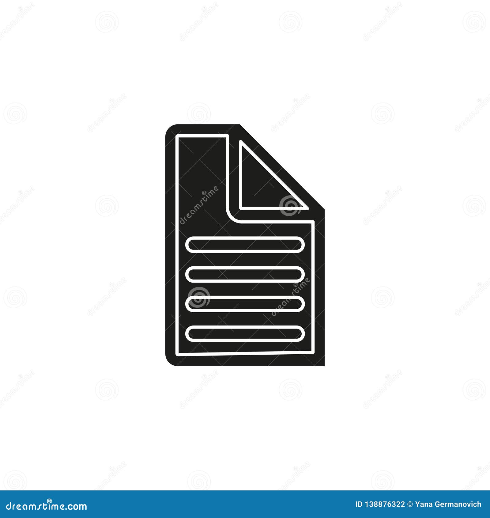 Document List - Paper Icon - Web Page Symbol - Office File Format Stock ...