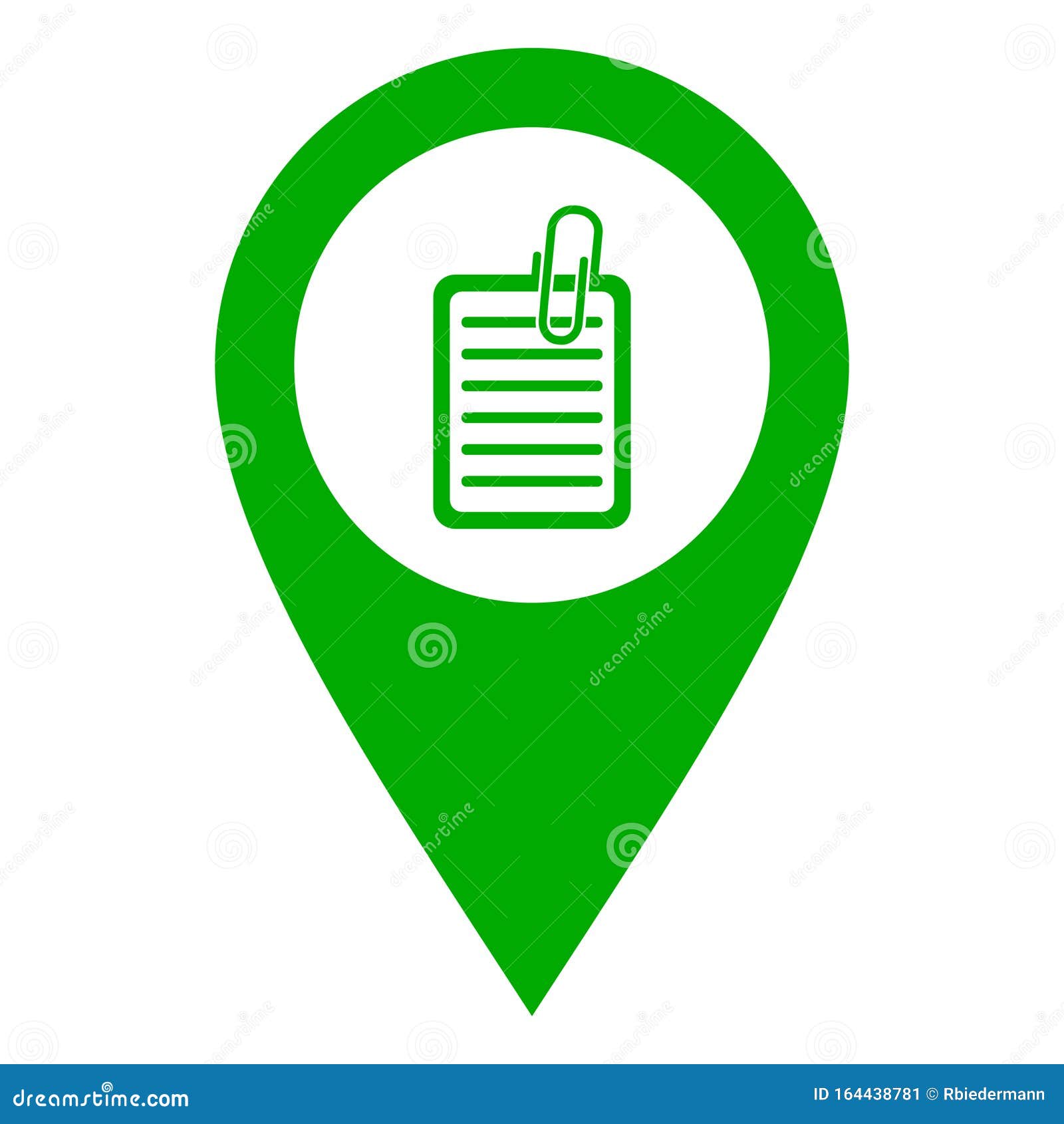 Document and Location Pin As Vector Illustration Stock Vector ...