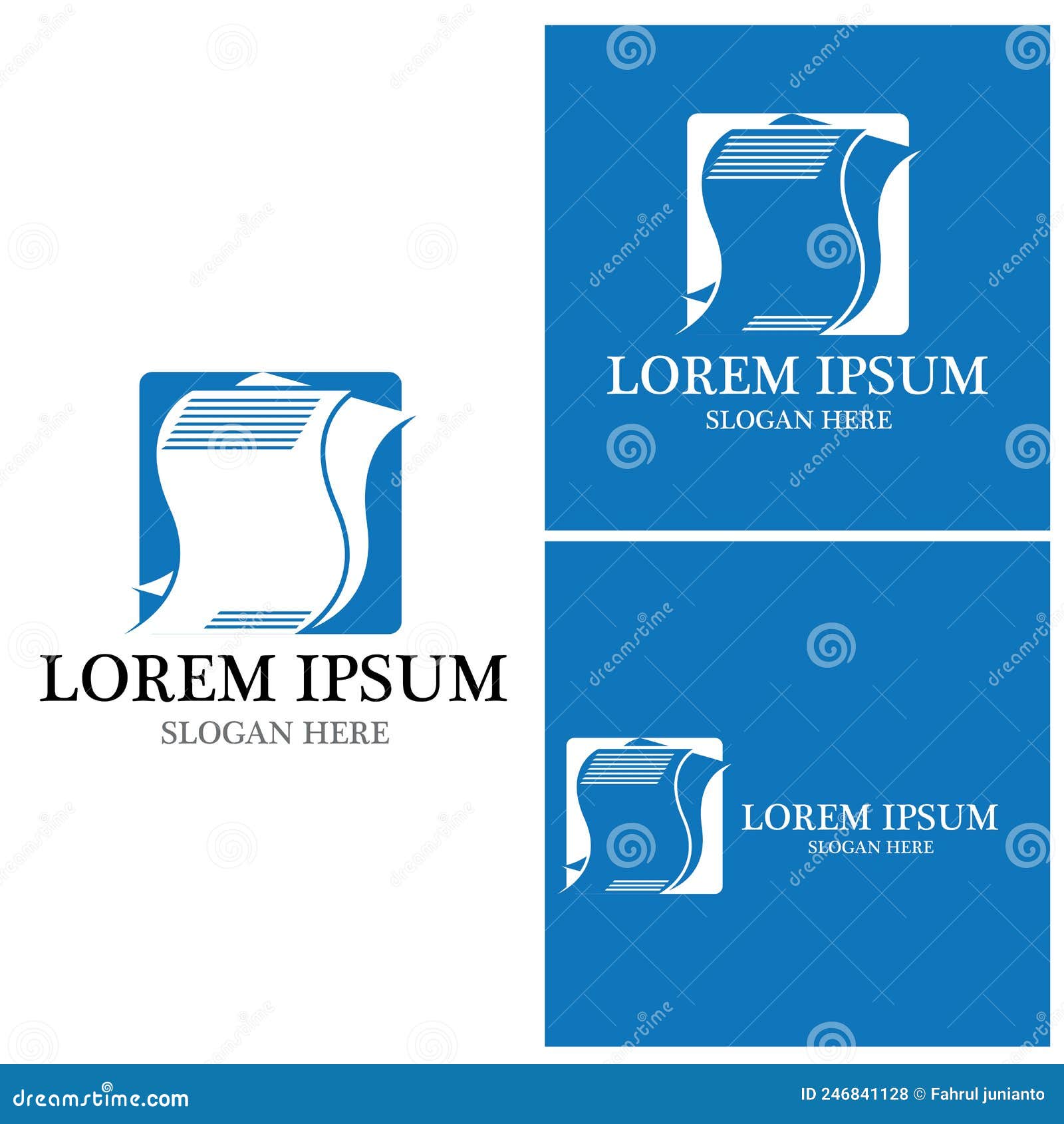 Document Logo Vector Template Illustration Stock Illustration ...