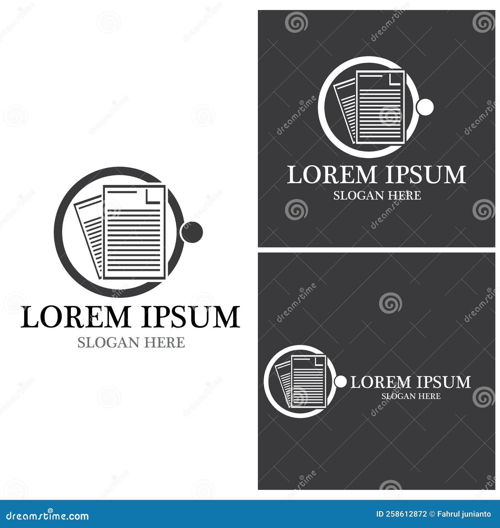 Document Logo Vector Template Illustration Stock Illustration ...