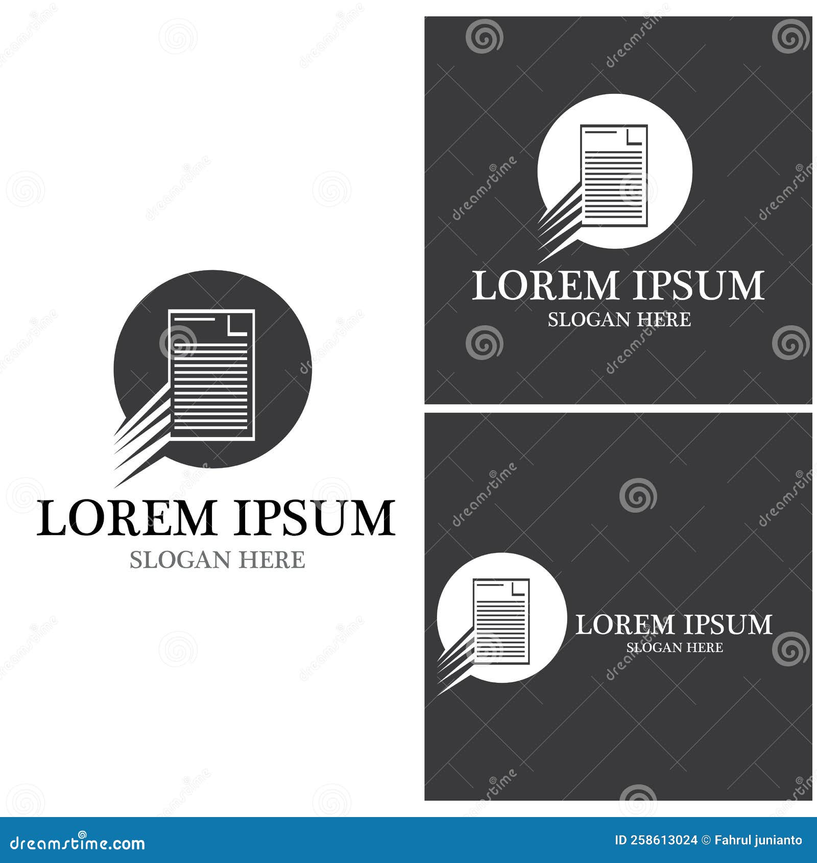 Document Logo Vector Template Illustration Stock Illustration ...