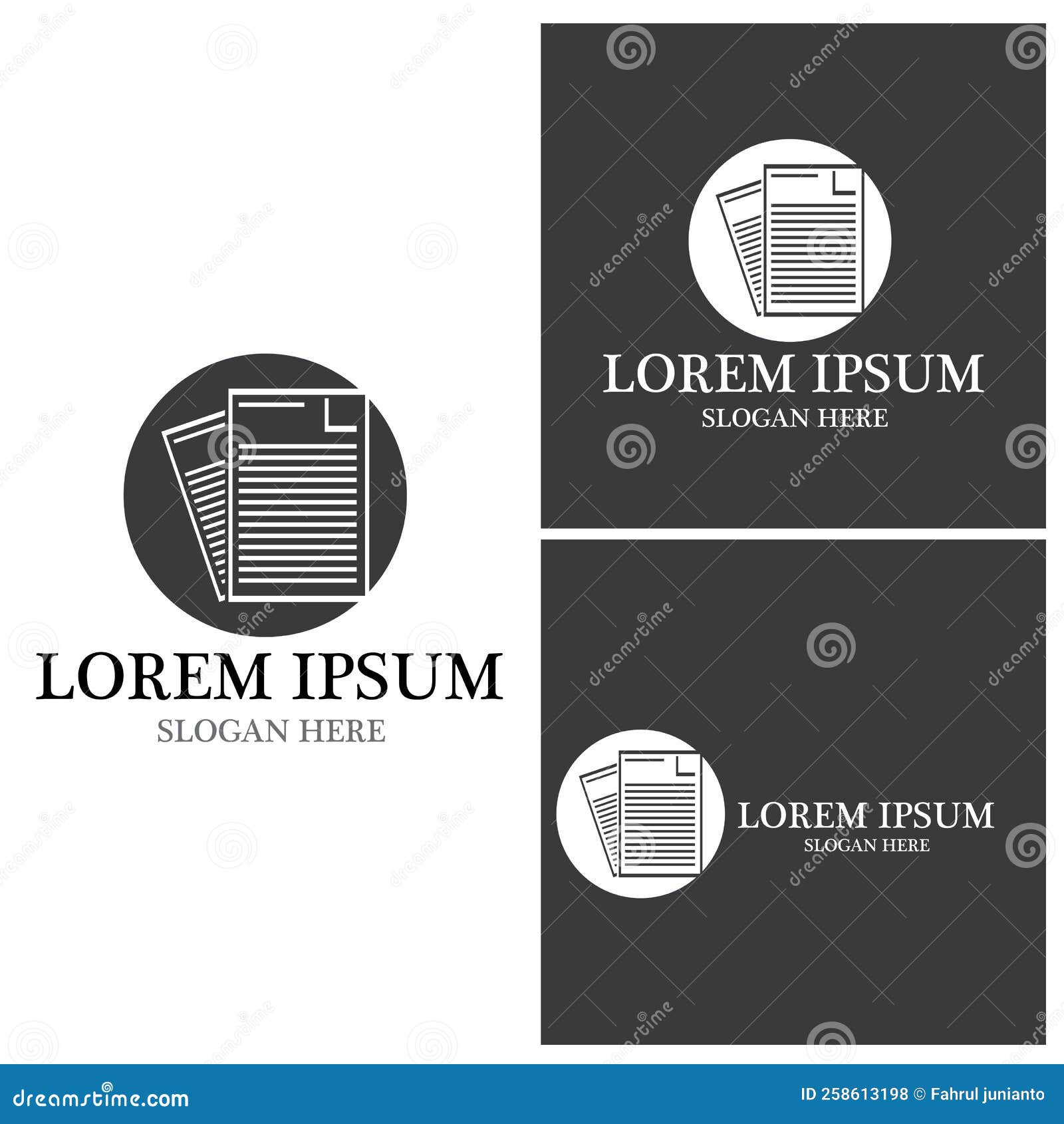 Document Logo Vector Template Illustration Stock Illustration ...