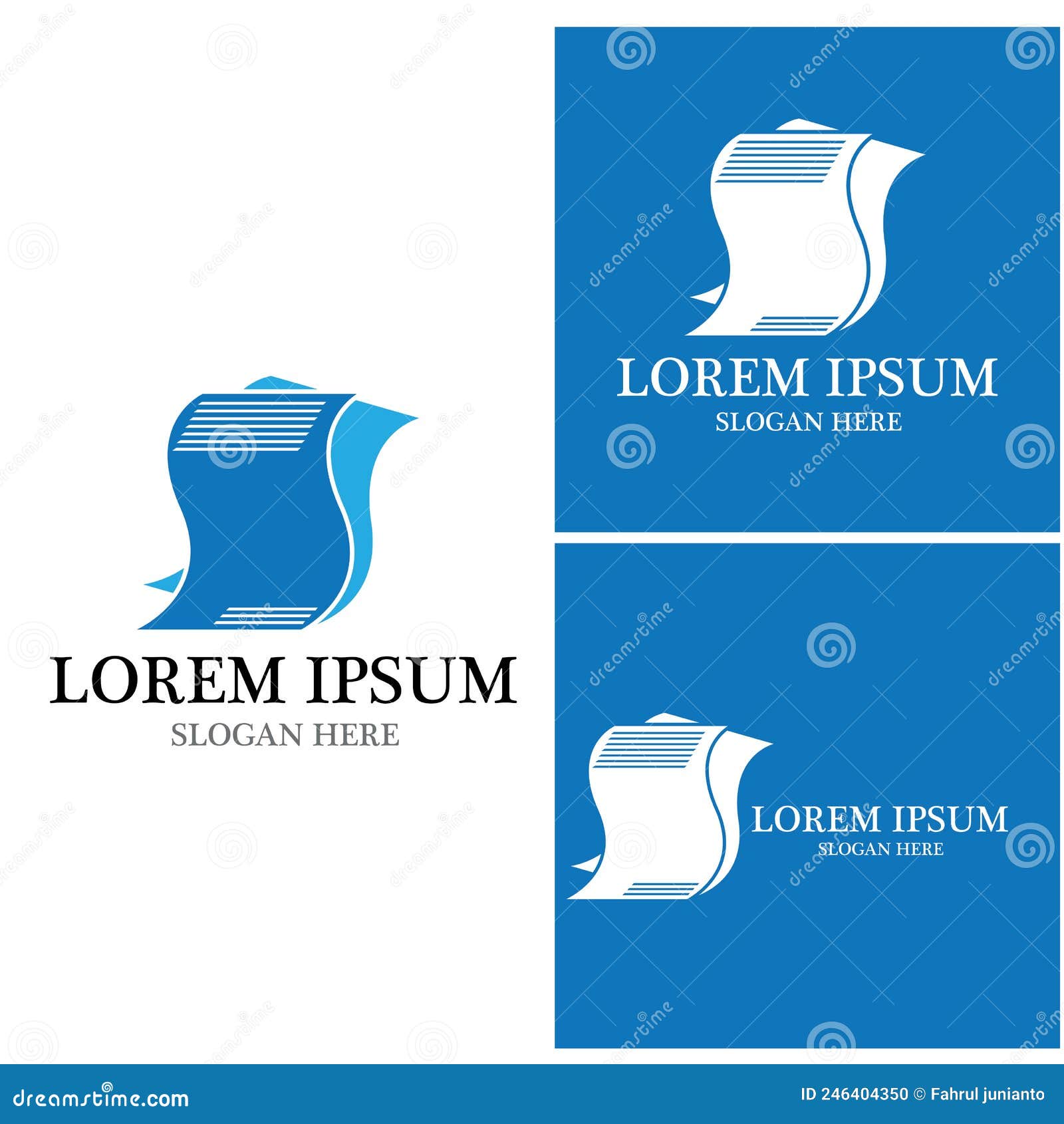 Document Logo Vector Template Illustration Stock Illustration ...