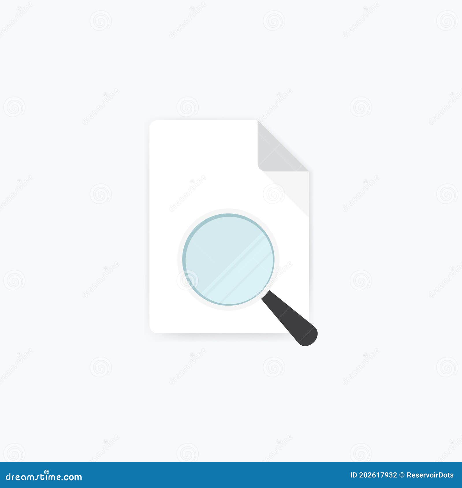 Document & Magnifying Glass Icon Vector Stock Vector - Illustration of ...