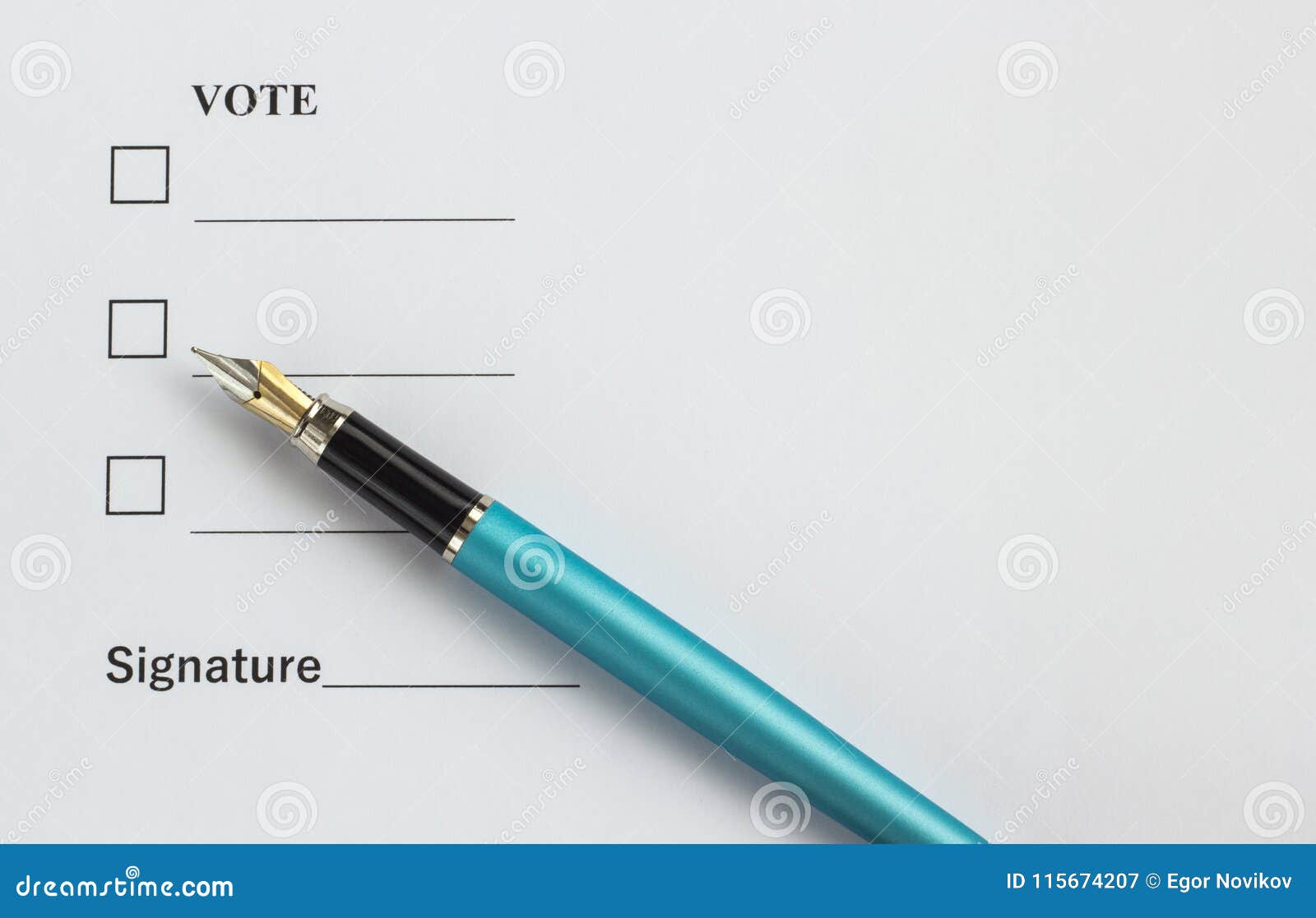 Document for Making an Important Decision and Signing Stock Image ...